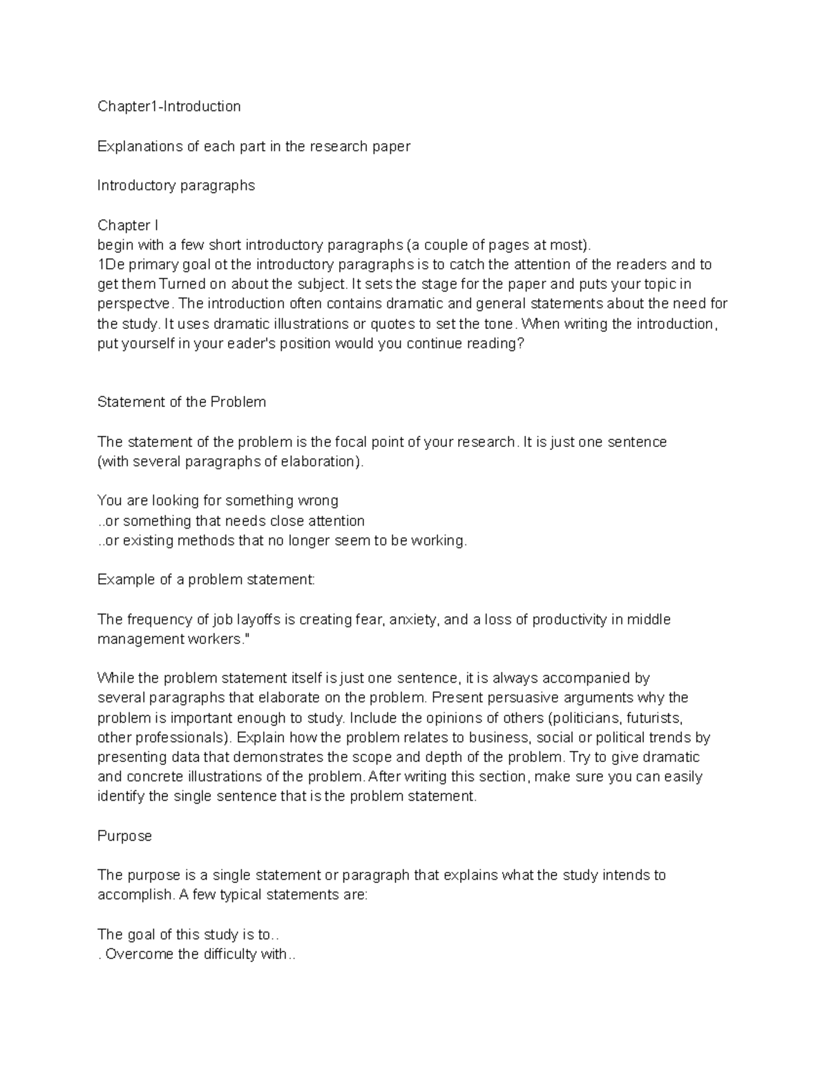 Chapters of Research: A Comprehensive Guide to Writing Your Paper - Studocu