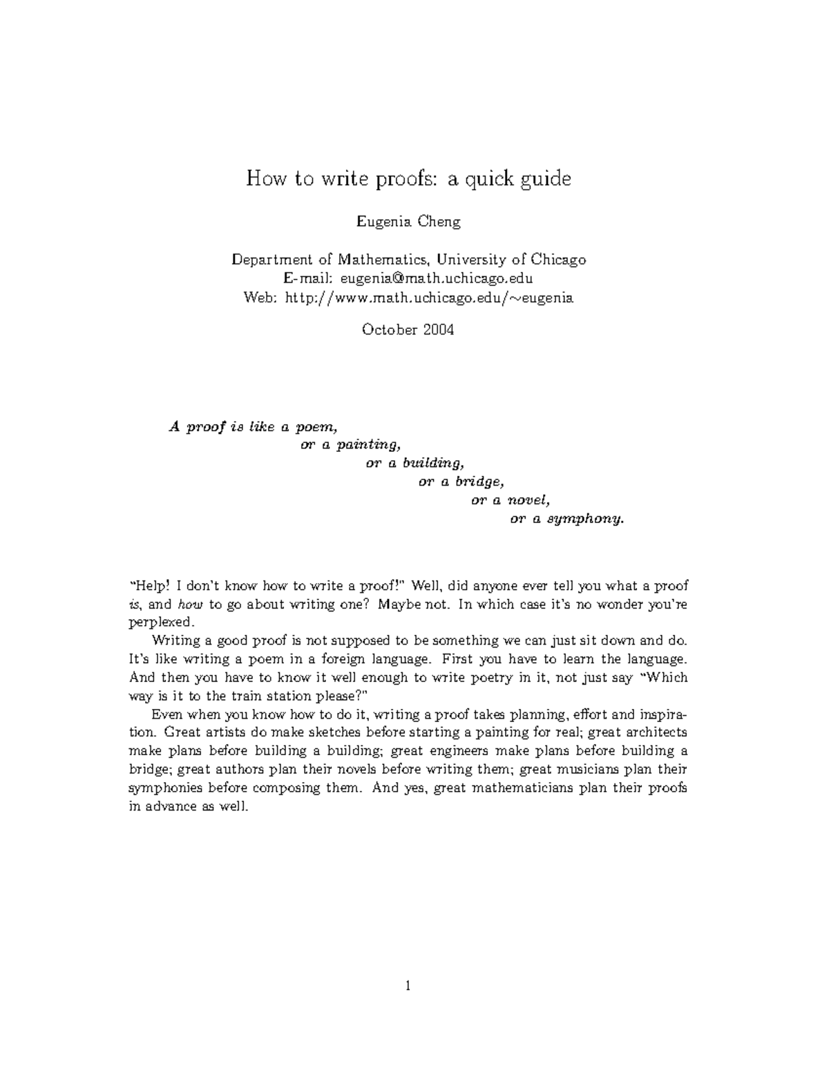Mathematics 101: Writing Proofs - A Comprehensive Guide - Studocu