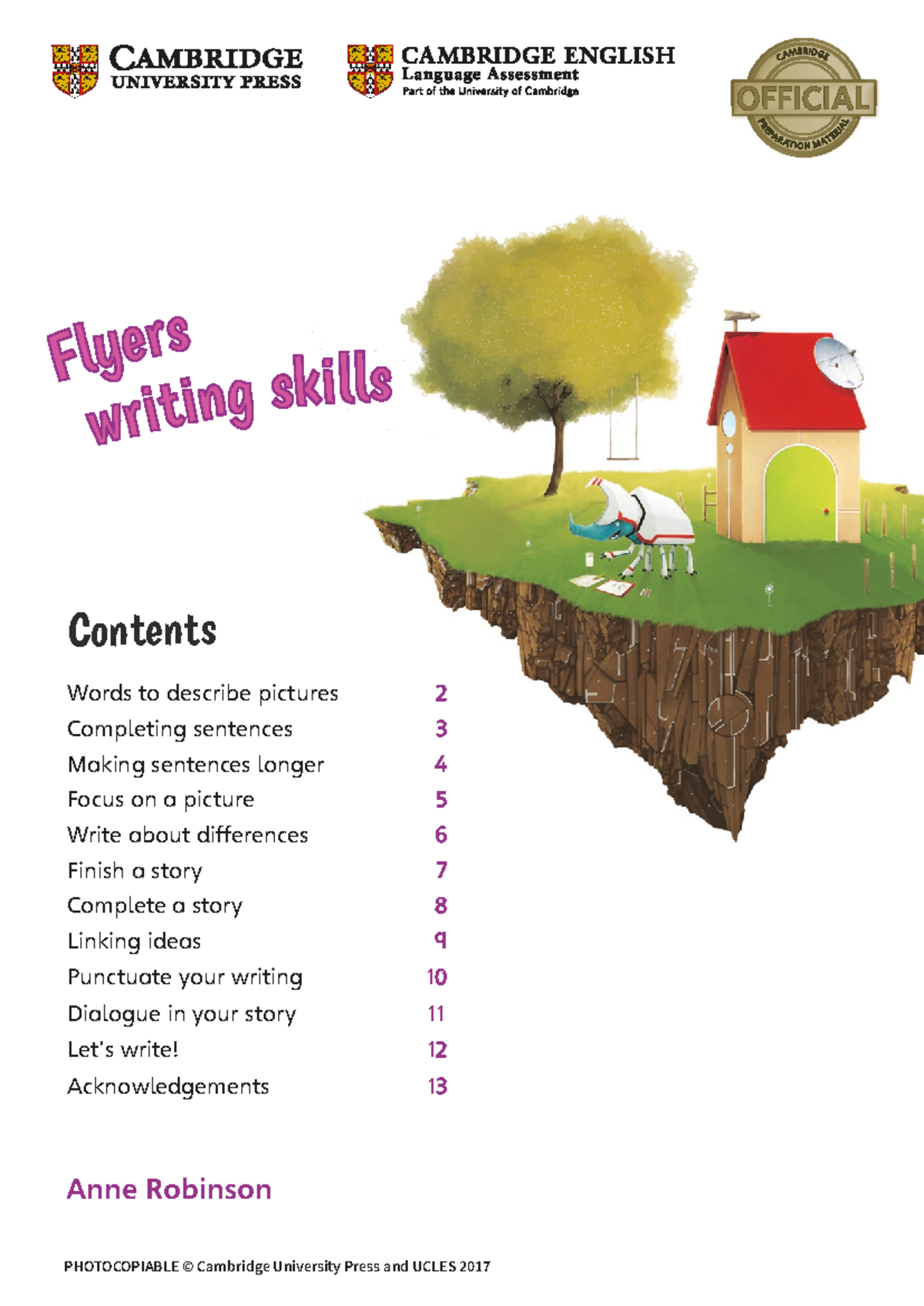 A2 Flyers Writing Skills Final Exam Booklet - Studocu