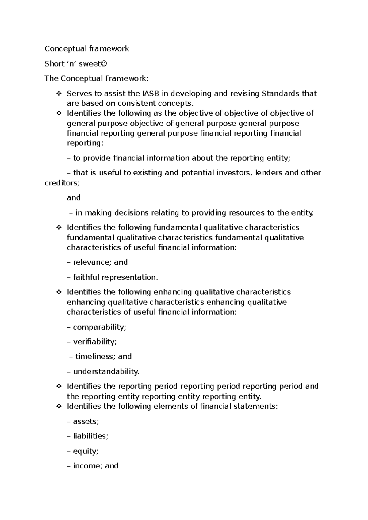 Conceptual framework - Short n Sweet - Conceptual framework Short ‘n ...