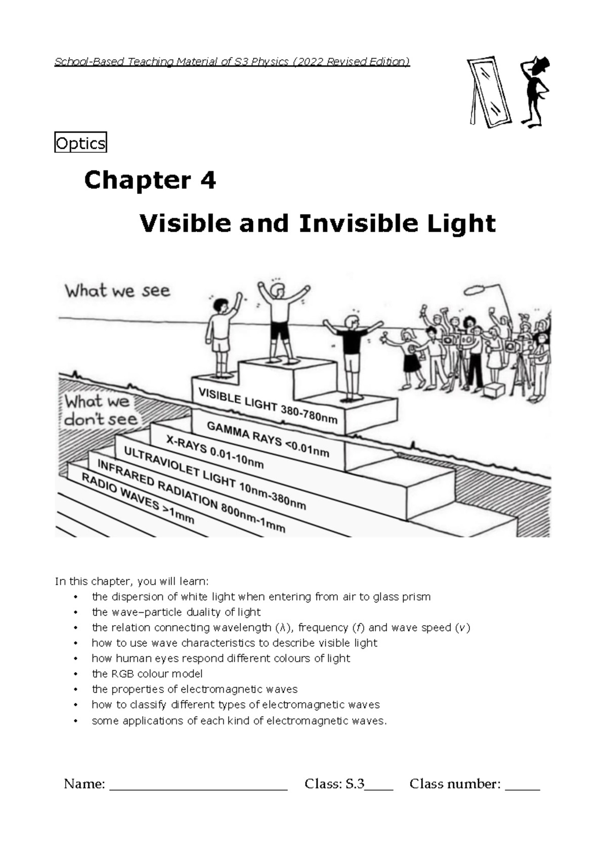 S3 Physics Optics: Chapter 4 - Visible & Invisible Light Notes - Studocu