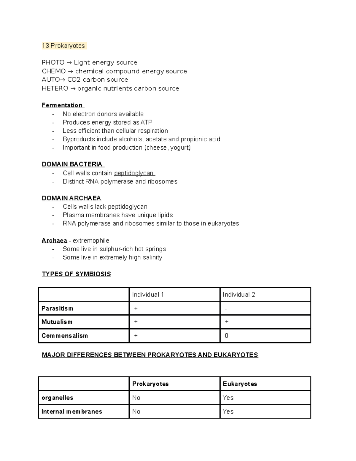 13 Prokaryotes - 13 Prokaryotes PHOTO → Light energy source CHEMO → ...