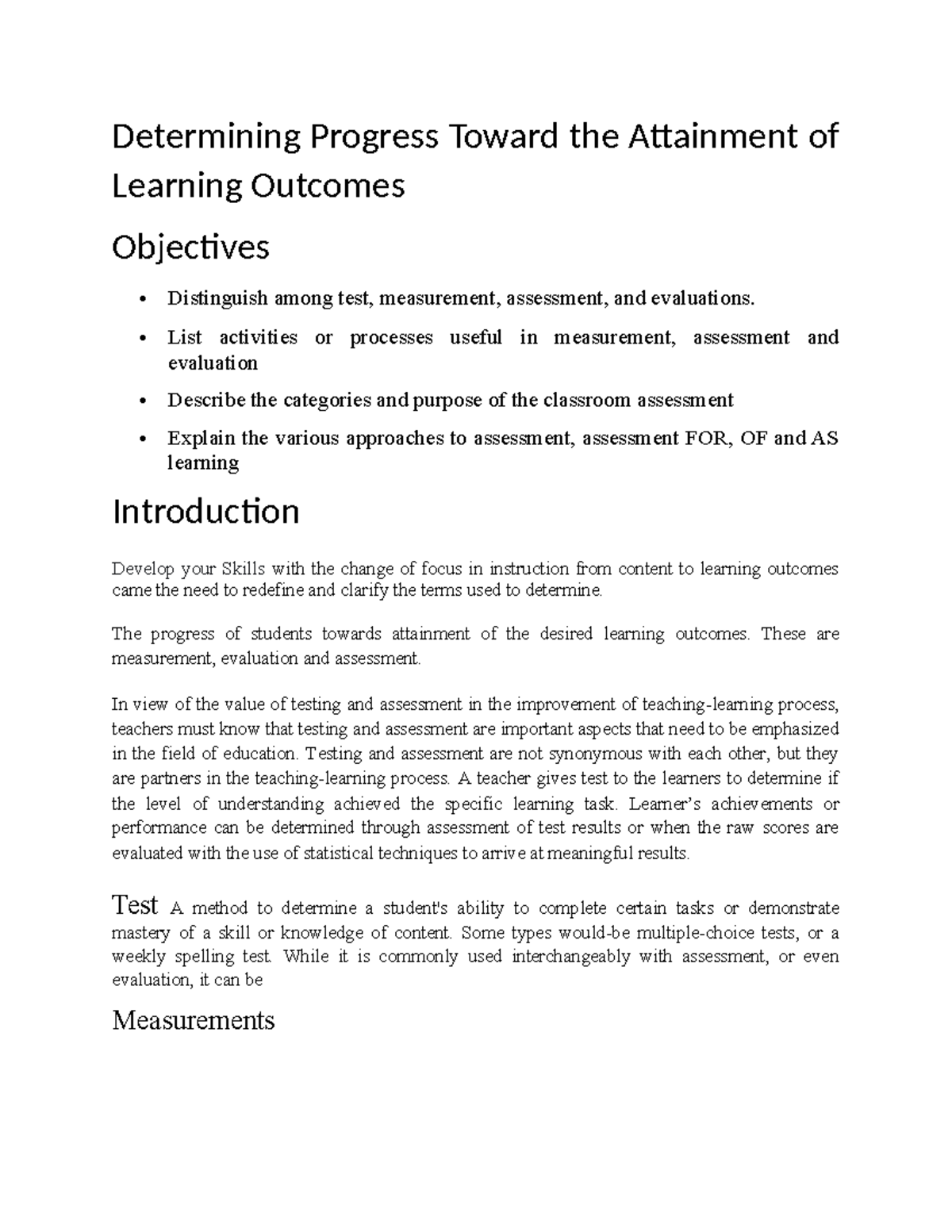 Enhancing Learning Outcomes: Assessment Strategies and Methods for PPE ...