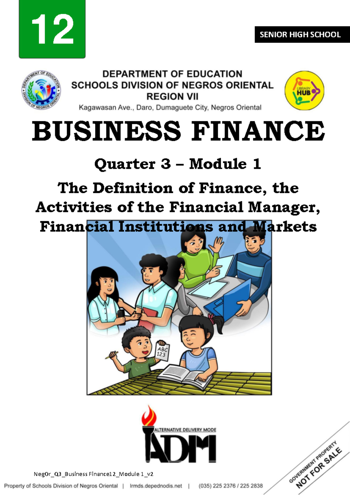 Business Finance-G12-Q3-Module-1: Overview of Financial Concepts - Studocu