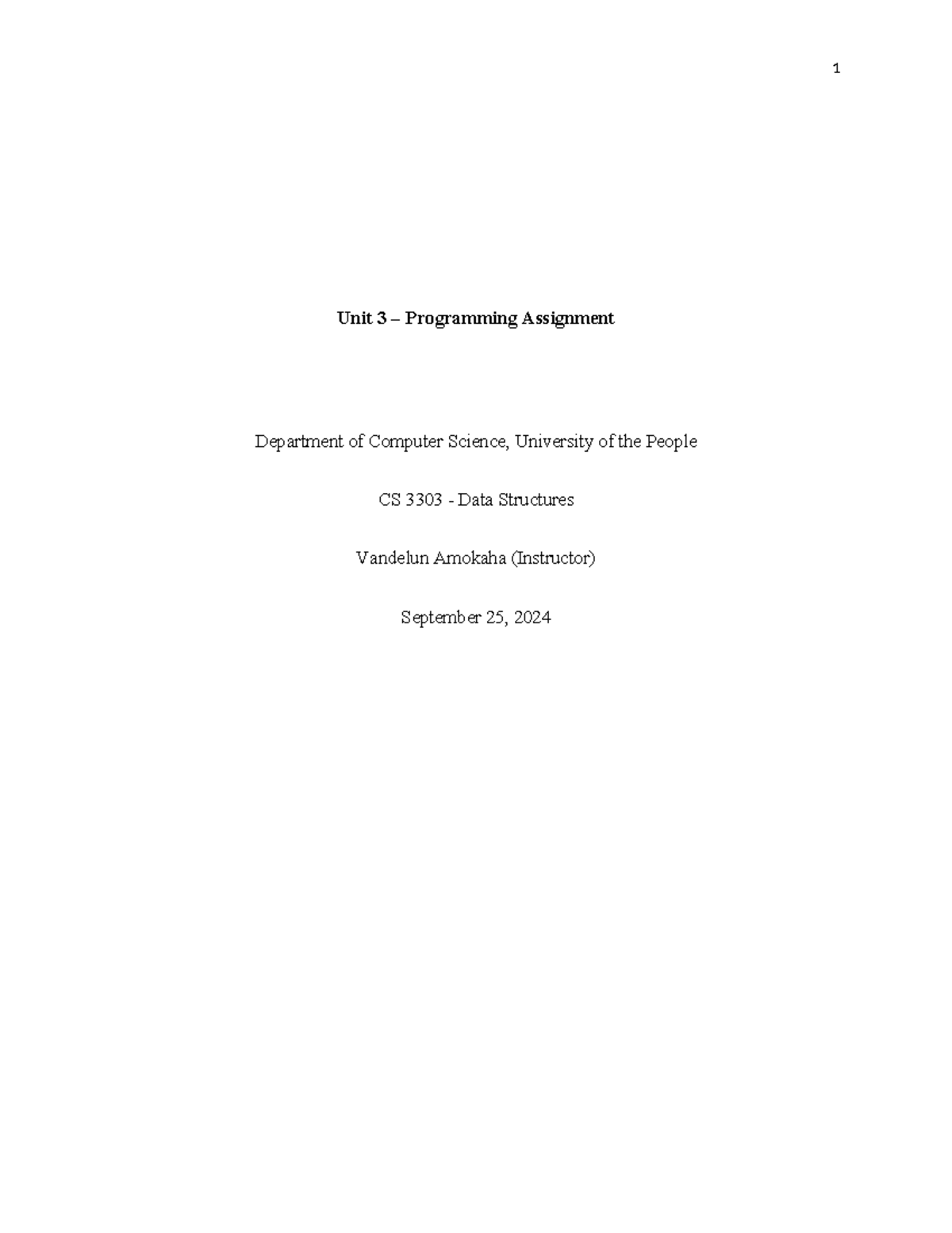 Unit 3 Programming Assignment: Stack Implementation in Java for CS 3303 - Studocu