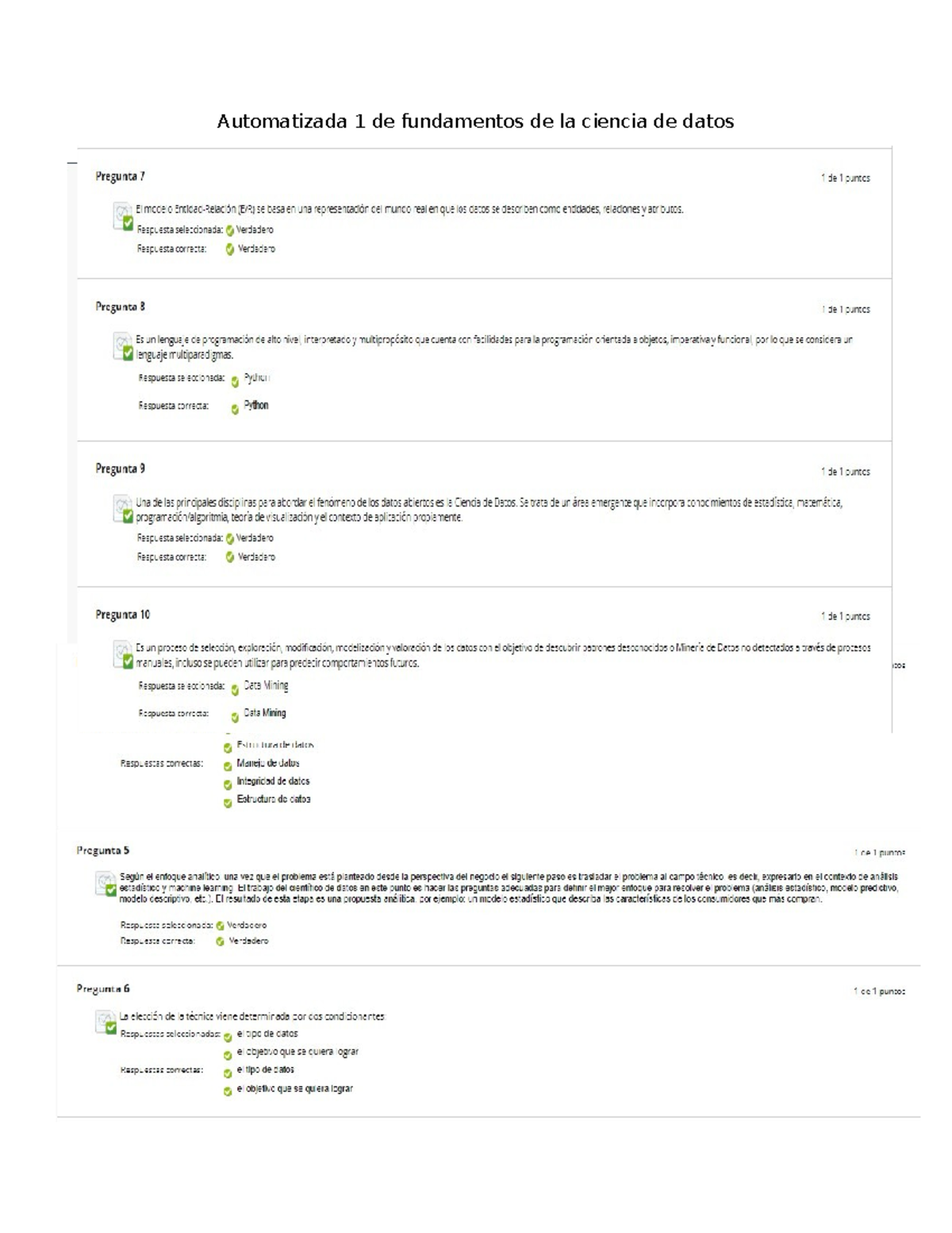 Automatizada 1 de fundamentos de la ciencia de datos - Fundamentos de ...