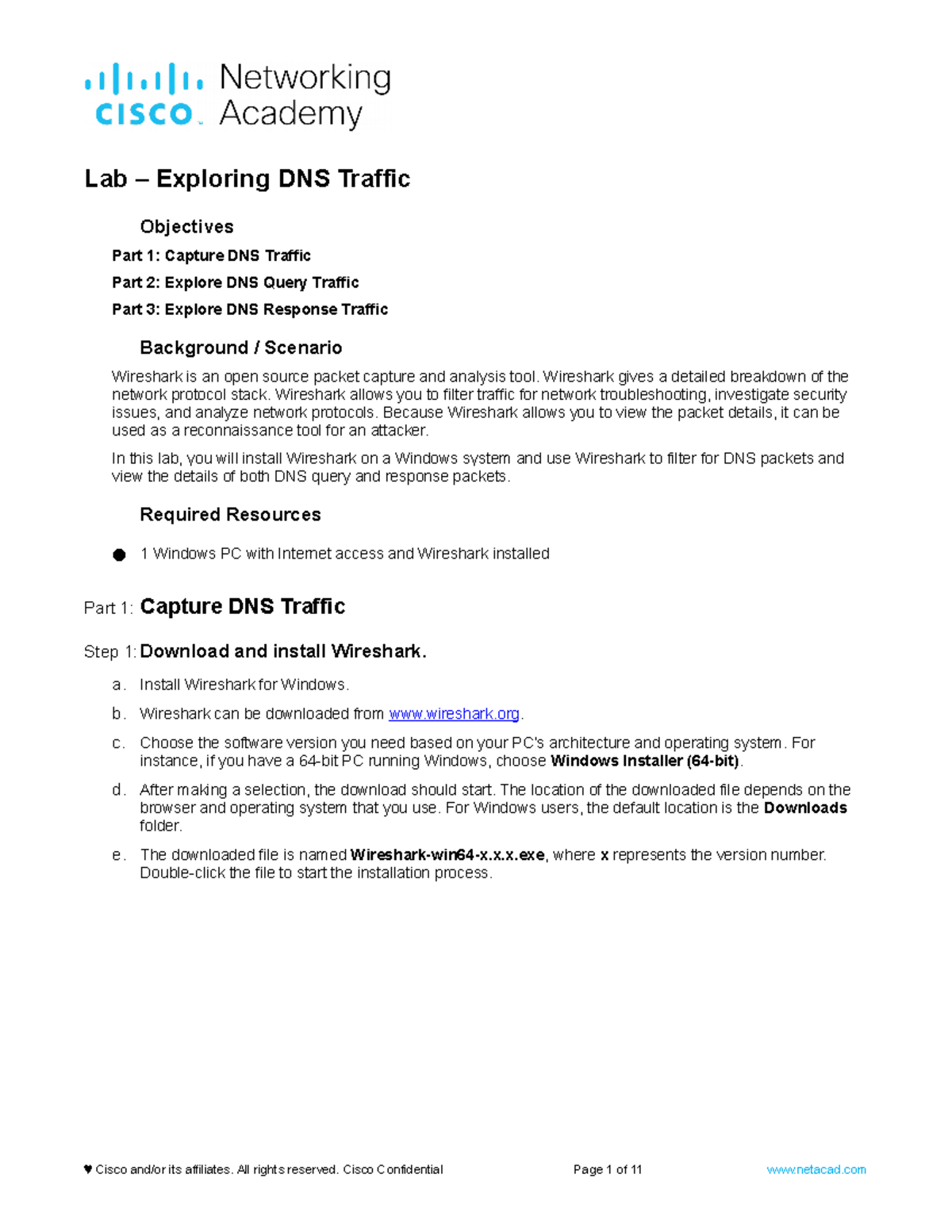 IT0005-Lab-Exercise-9 - Analyzing DNS Traffic with Wireshark - Studocu