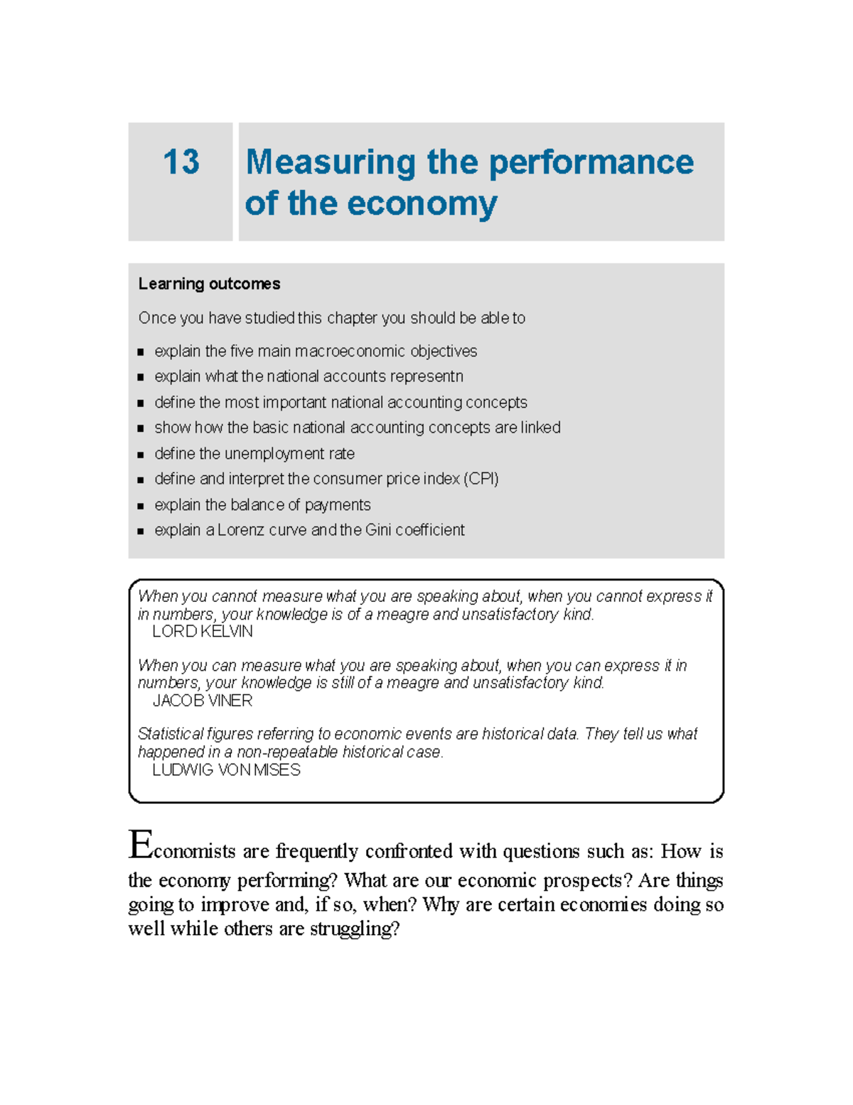 13 Measuring Economic Performance: Macroeconomic Objectives & Analysis ...
