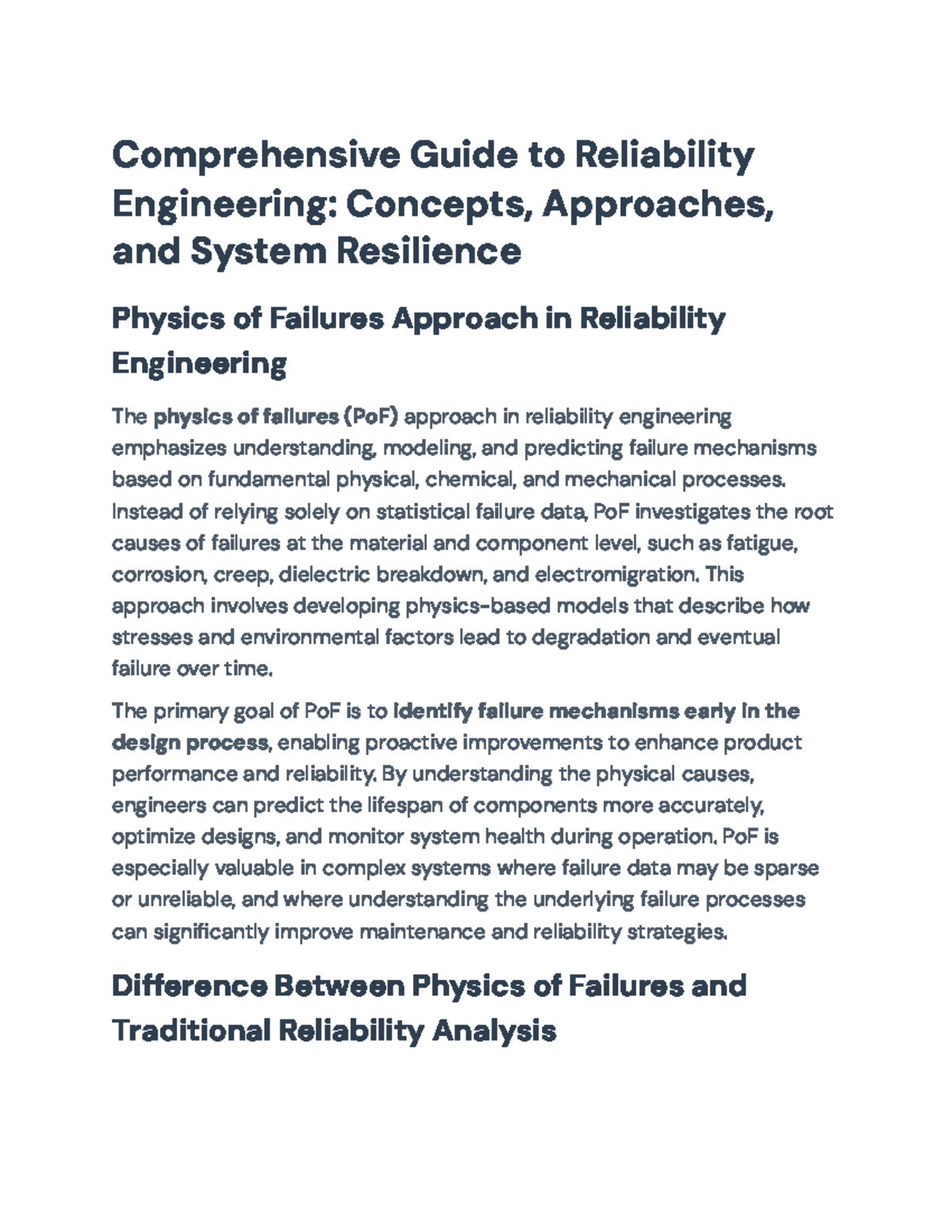 Comprehensive Guide to Physics of Failures in Reliability Engineering ...