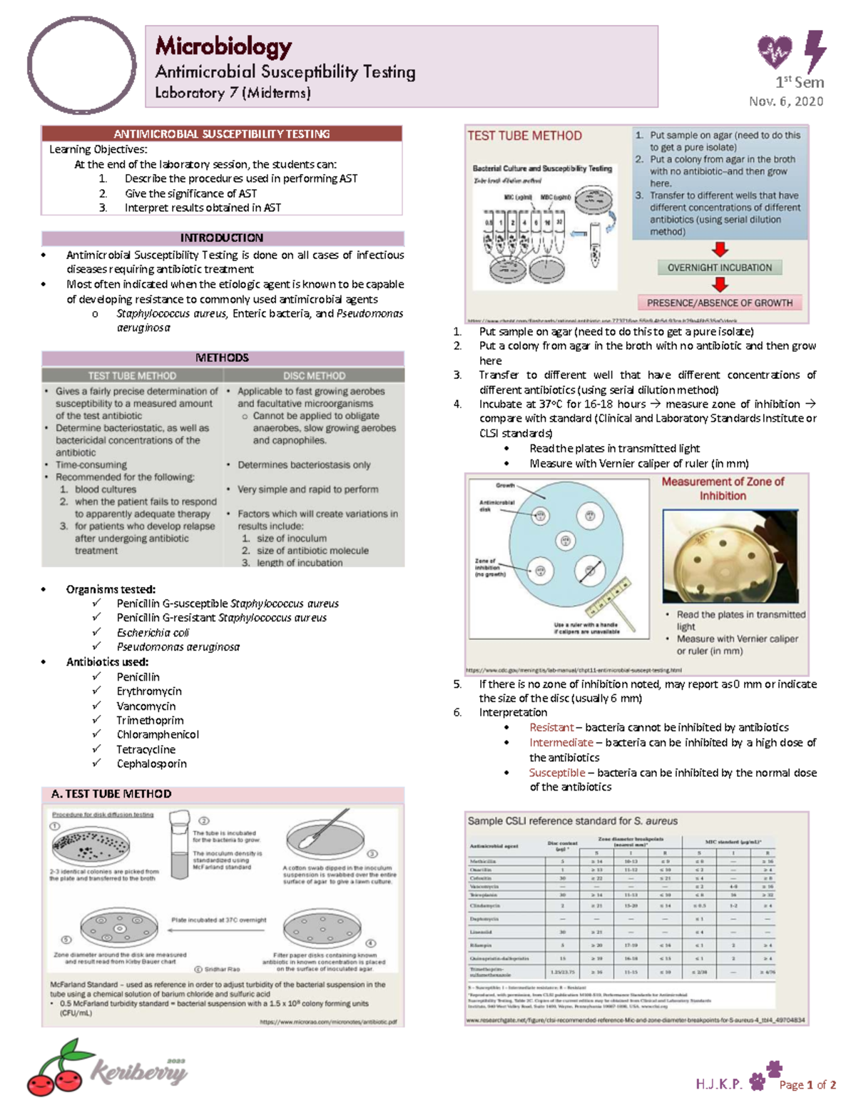 Microbiology 1st Sem Lab: Antimicrobial Susceptibility Testing ...