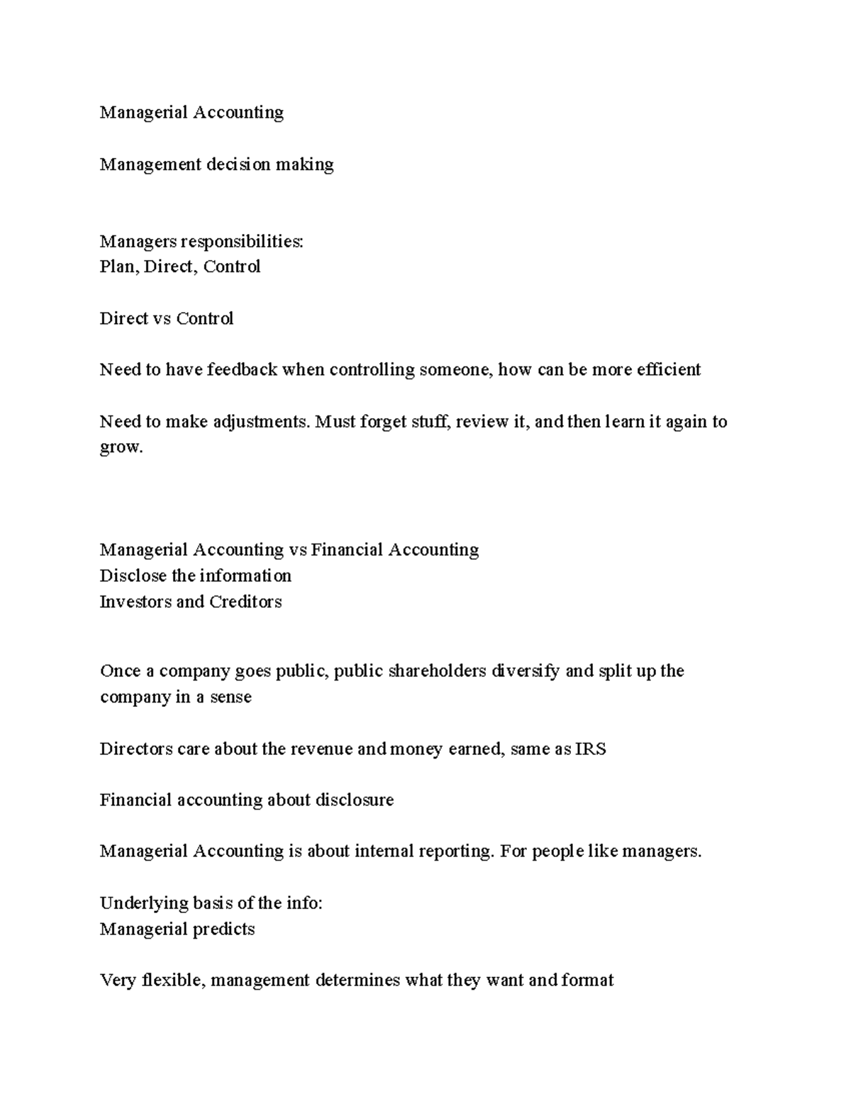 Managerial Accounting (ACCT 301): Decision Making & Cost Analysis ...