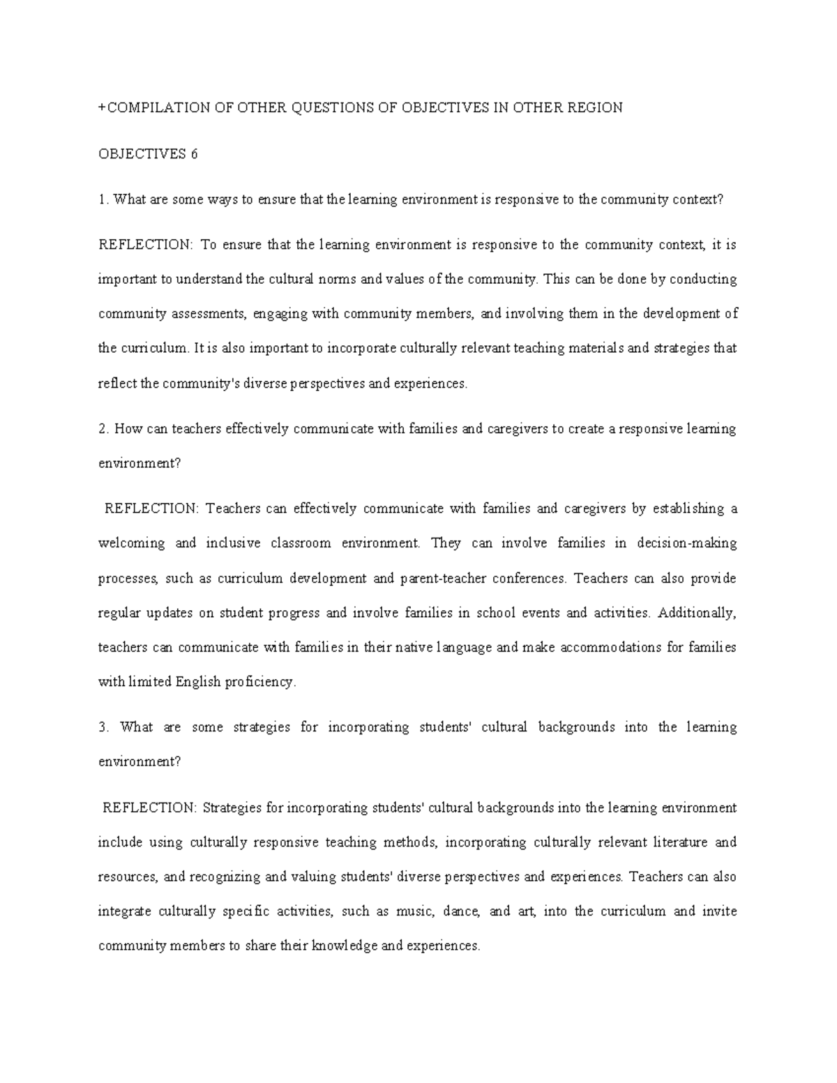 Compilation OF NEW SETS OF Questions - +COMPILATION OF OTHER QUESTIONS ...