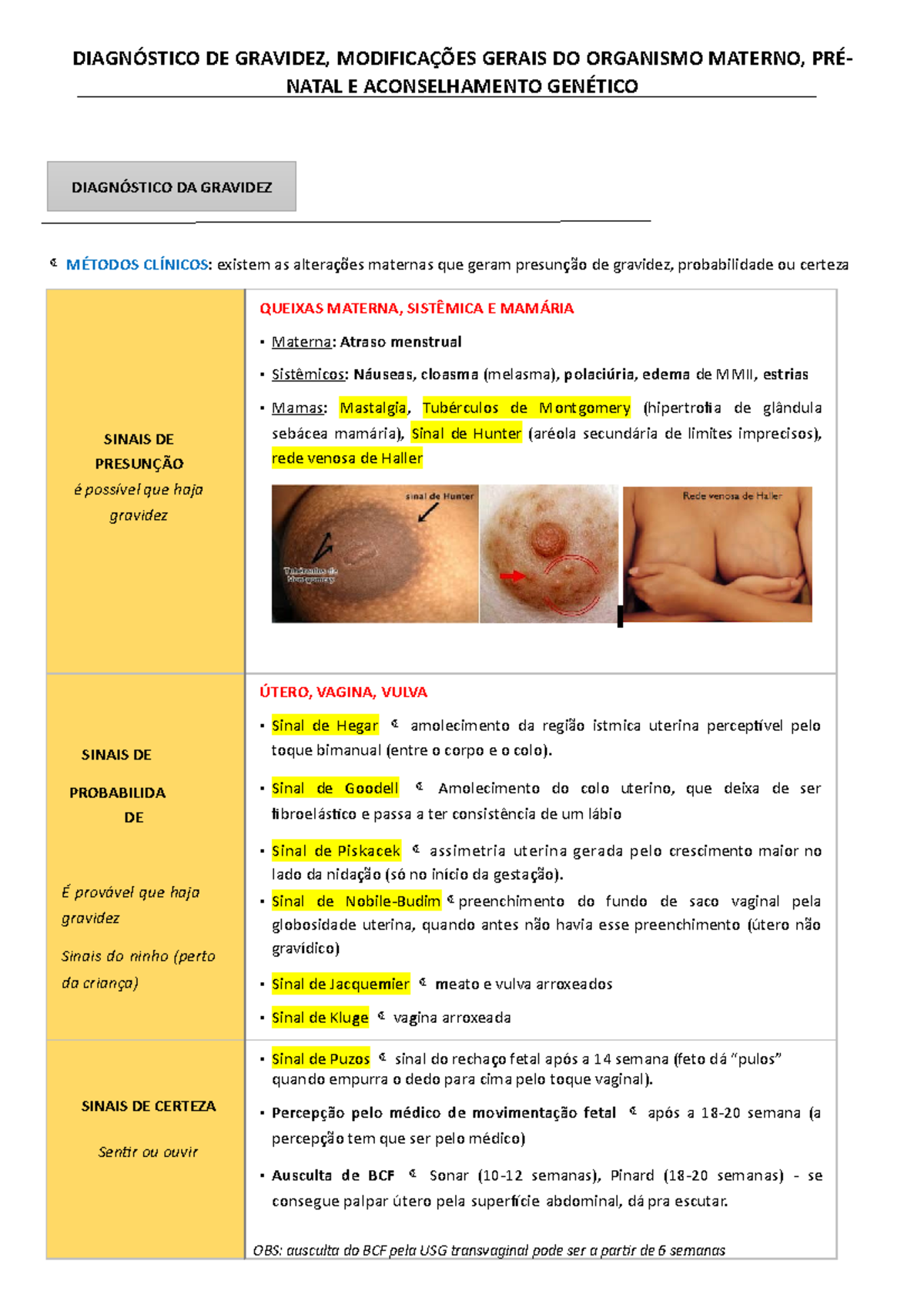 Avaliação Inicial da Gestação: Métodos de Diagnóstico e Aconselhamento ...