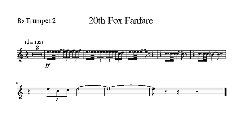 20th-fox-fanfare%20Esta%20Version-Bb Trumpet 2 - CM288 - Bb Trumpet 2 ...