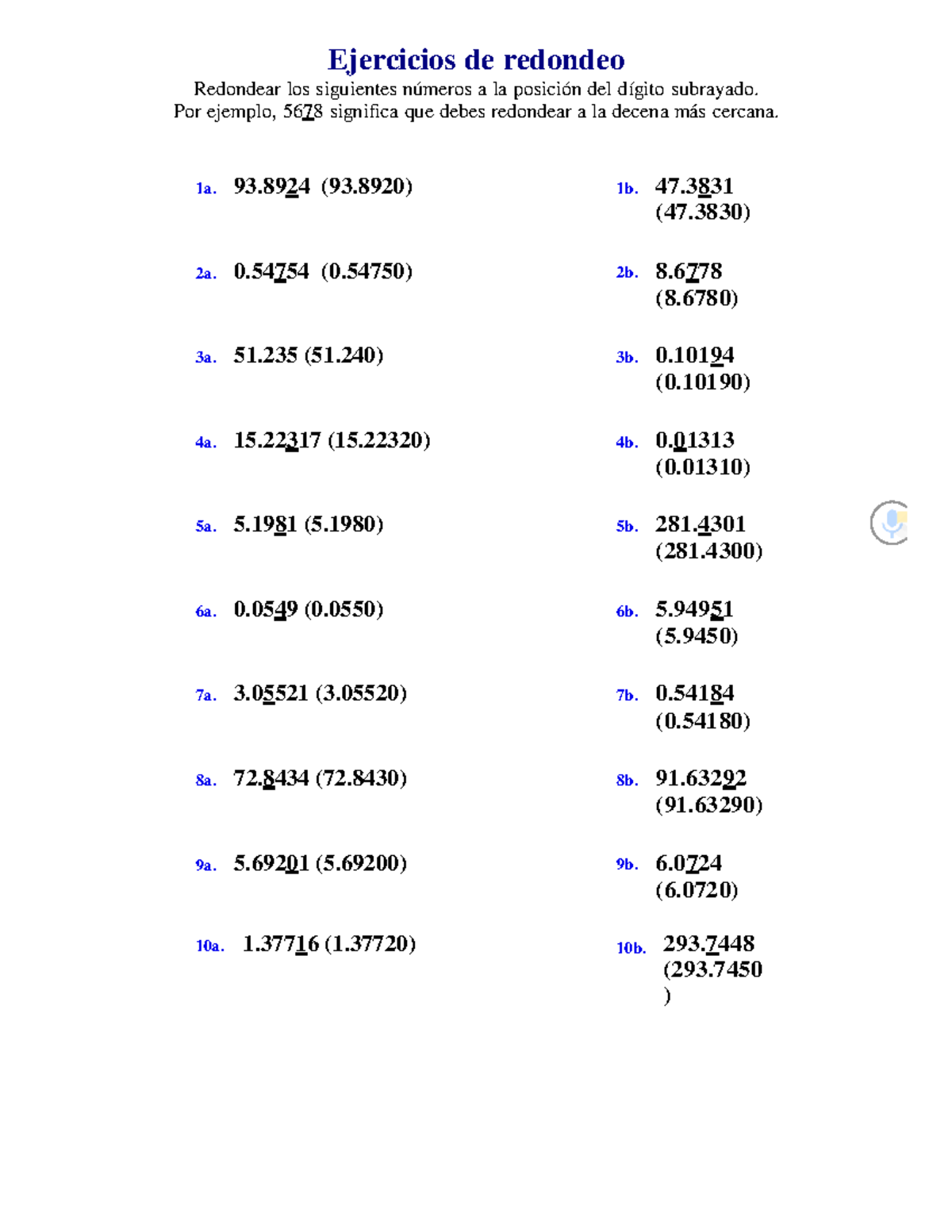 Actividades De Redondeo Guía N°11 Matemática Terceros Básicos