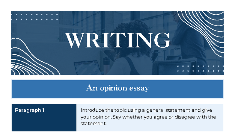 ENG 101: Writing an Opinion Essay - Structure & Guidelines - Studocu