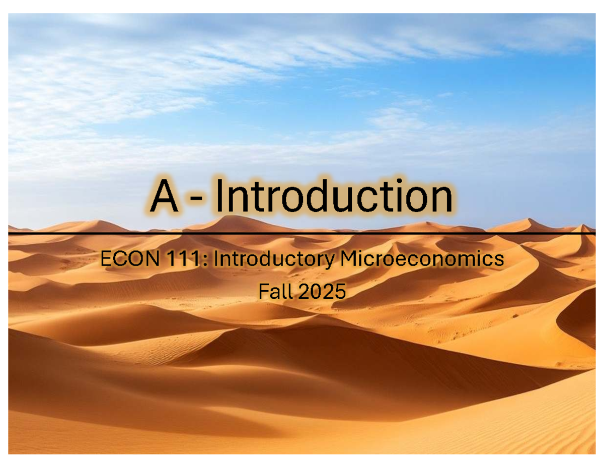 ECON A Introduction: Overview of Microeconomics Principles and Concepts ...
