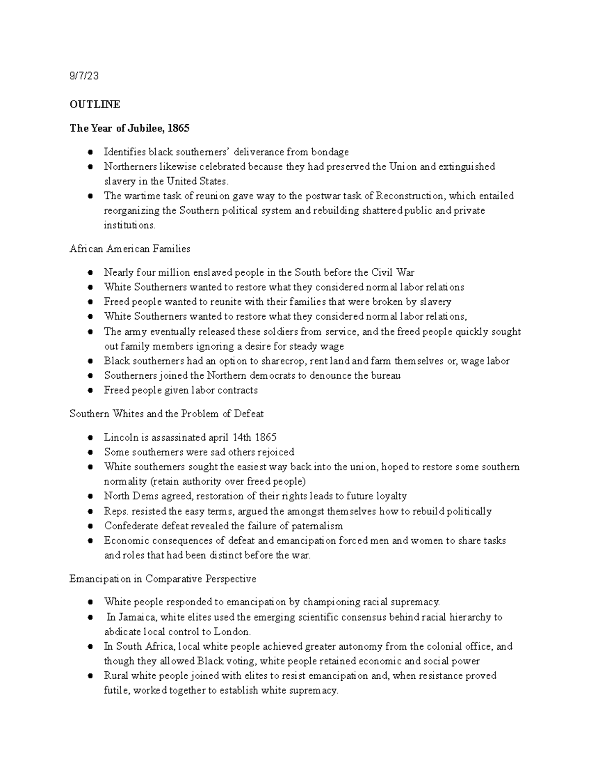His. Chapter 15 - The Post-Civil War Era and Reconstruction - Studocu