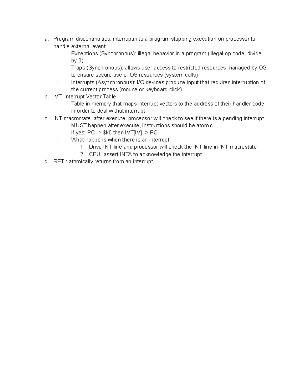 Cs2200 Lab 3 Lab Notes On Program Interrupts And Exceptions Studocu