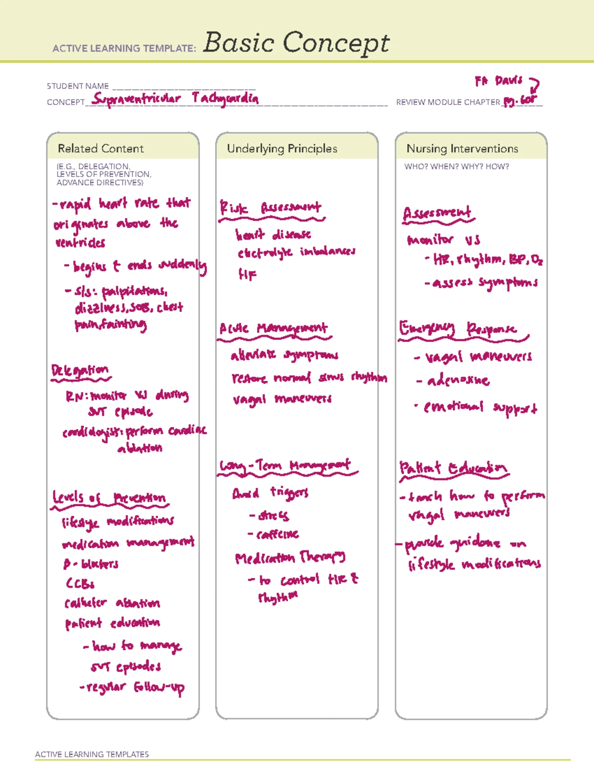 Basic Concept - Pacemaker - NUR 445 - ACTIVE LEARNING TEMPLATES Basic ...