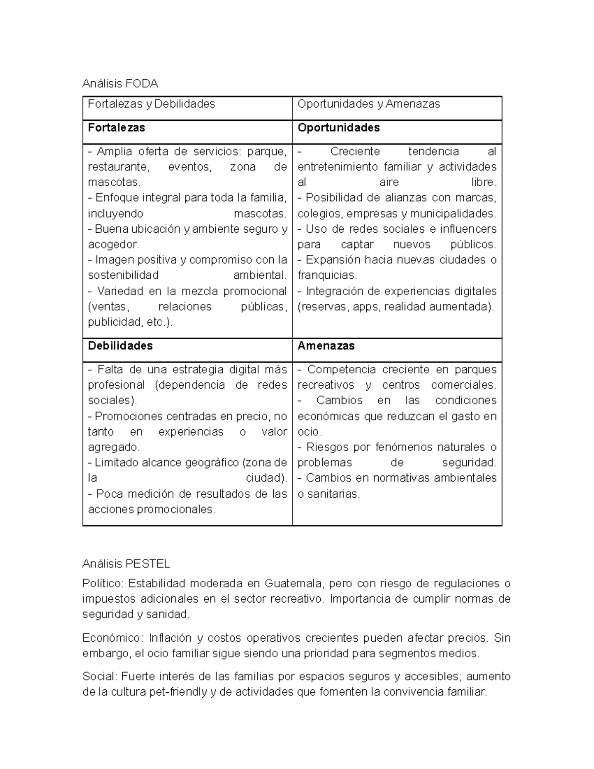 Análisis FODA y PESTEL de Alegra Mundo Familiar: Fortalezas y ...
