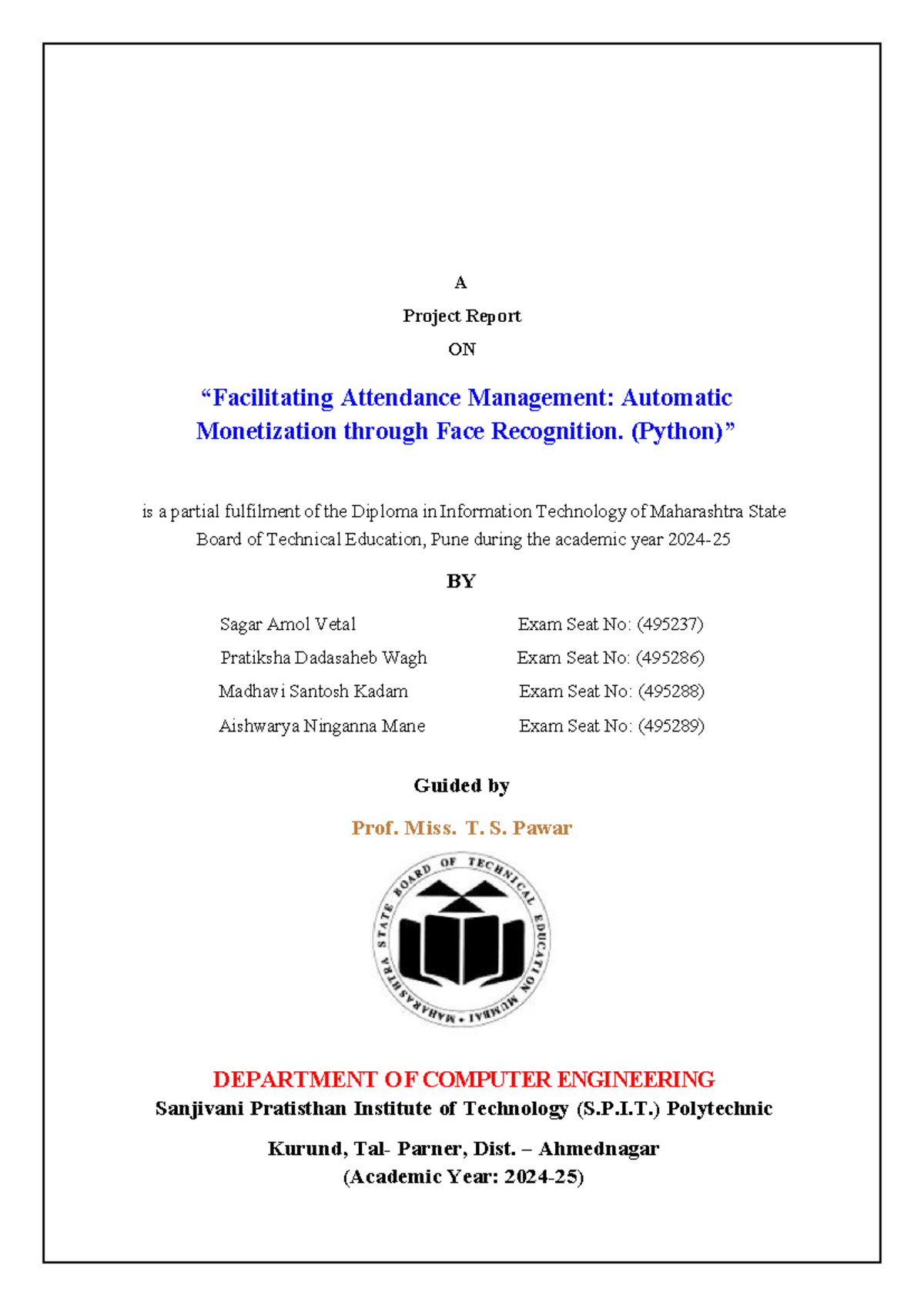 Attendance Management System: Automatic Monetization via Face ...