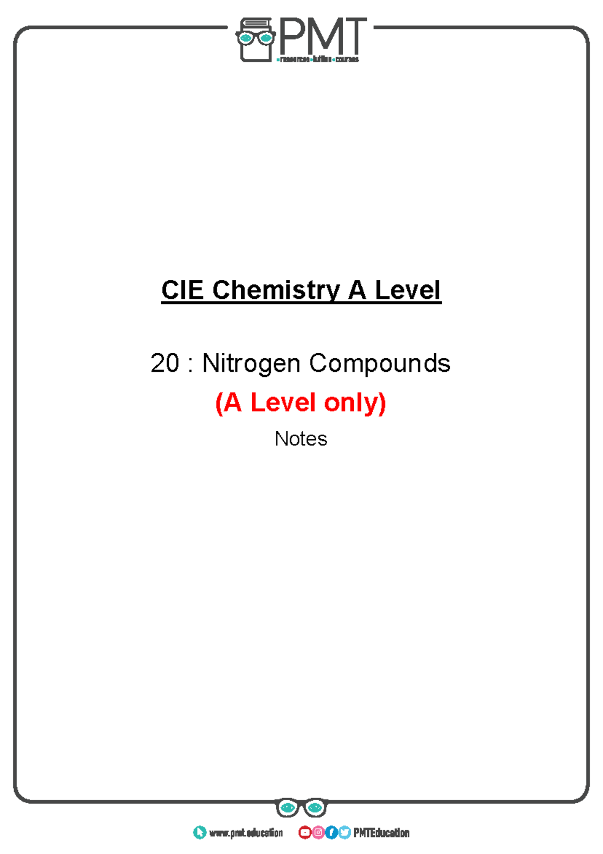 Orgono nitrogen compounds. Nitrogen Compounds - CIE Chemistry A Level 20 : Nitrogen Compounds (A ...