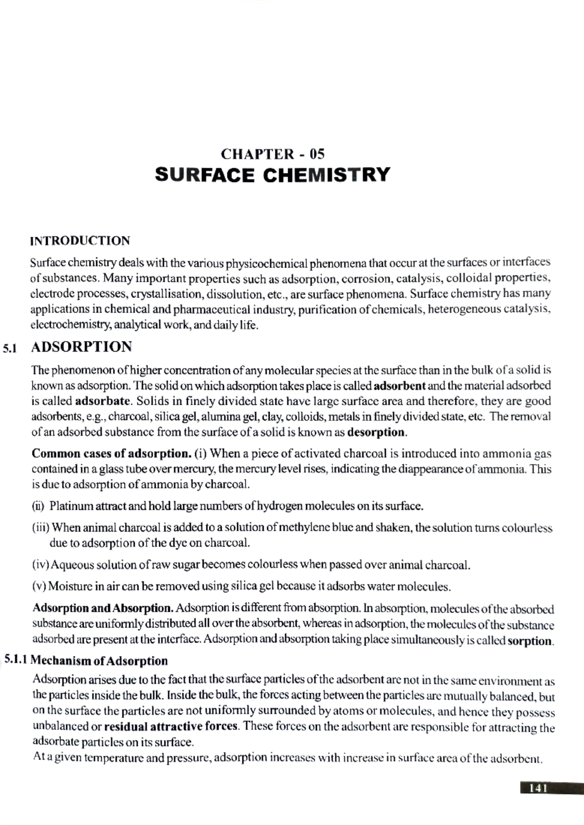 Surface Chemistry - Lecture Notes on Adsorption & Catalysis - Studocu