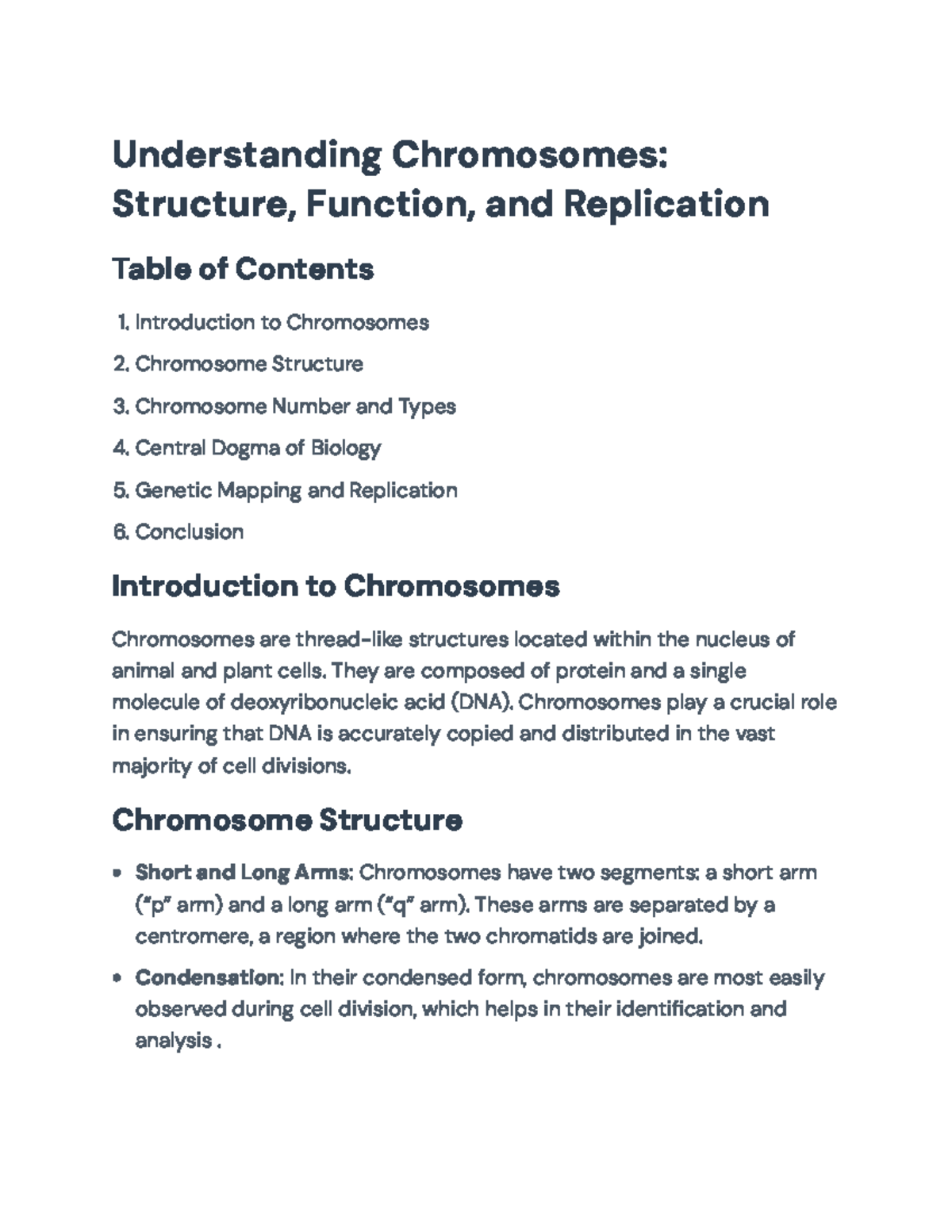 Understanding Chromosomes: Structure, Function, and Replication ...