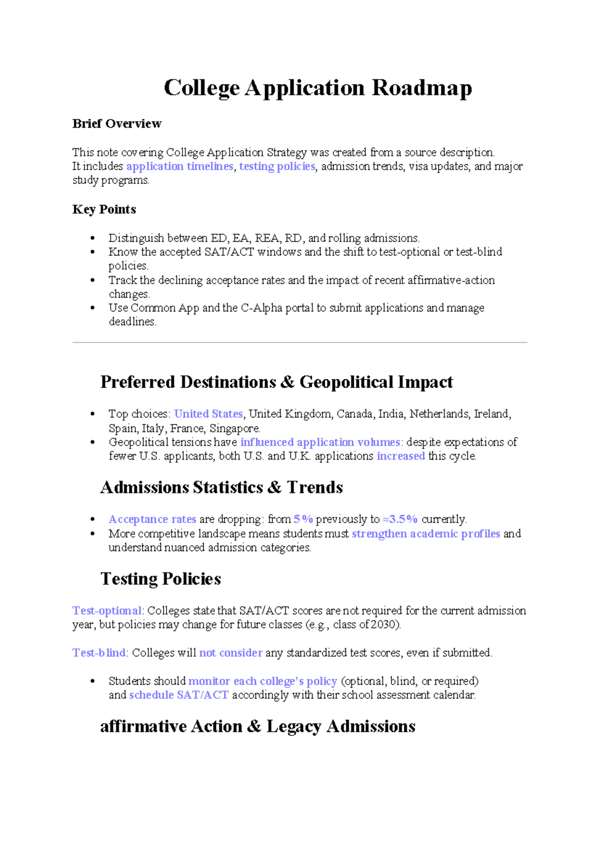 College Application Roadmap: Strategies & Key Insights - Studocu
