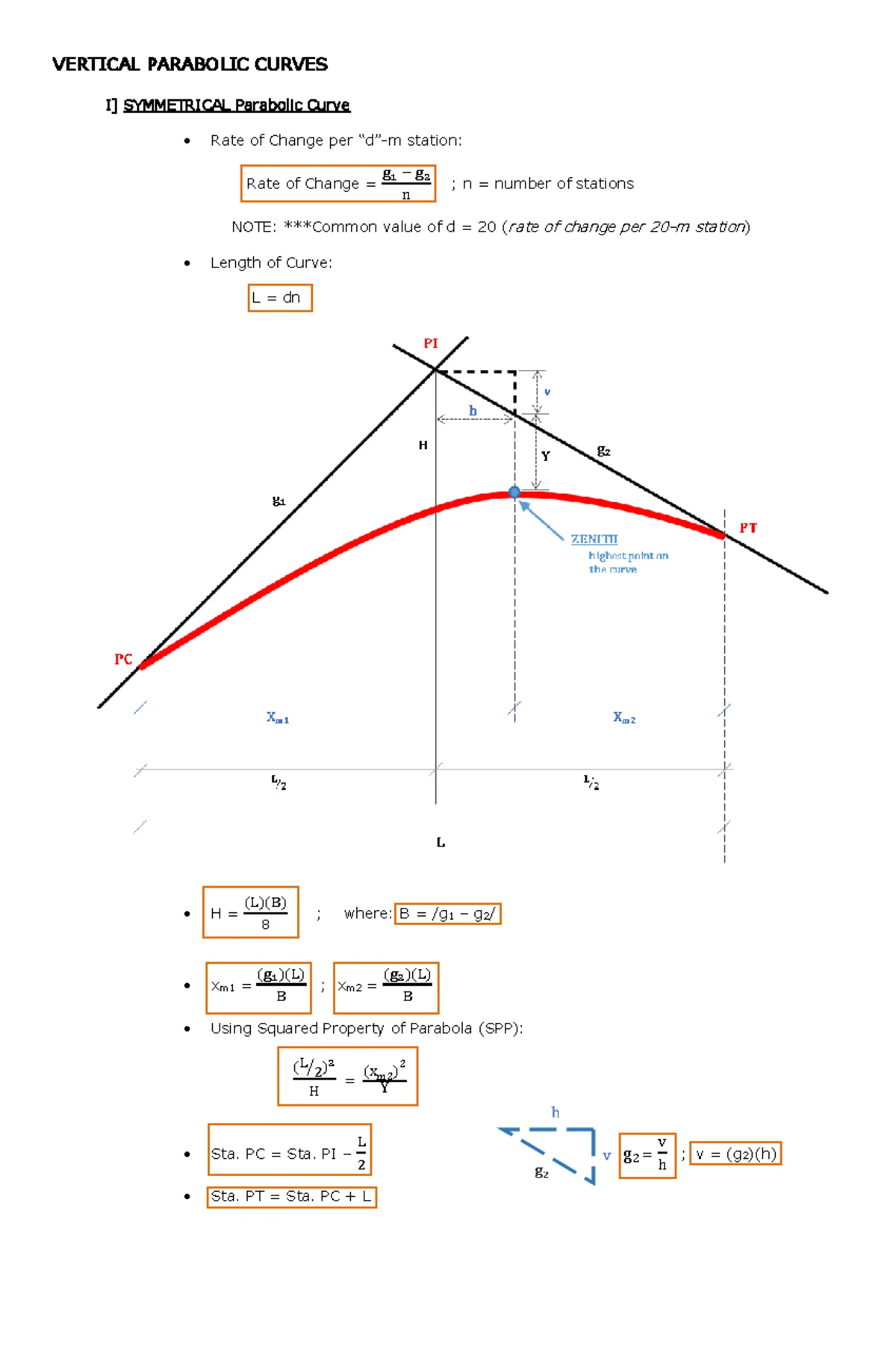 GEFS - Vertical Curves - Symmetrical Parabolic Curves - CBLAMSIS UNIVERSITY OF THE CORDILLERAS ...