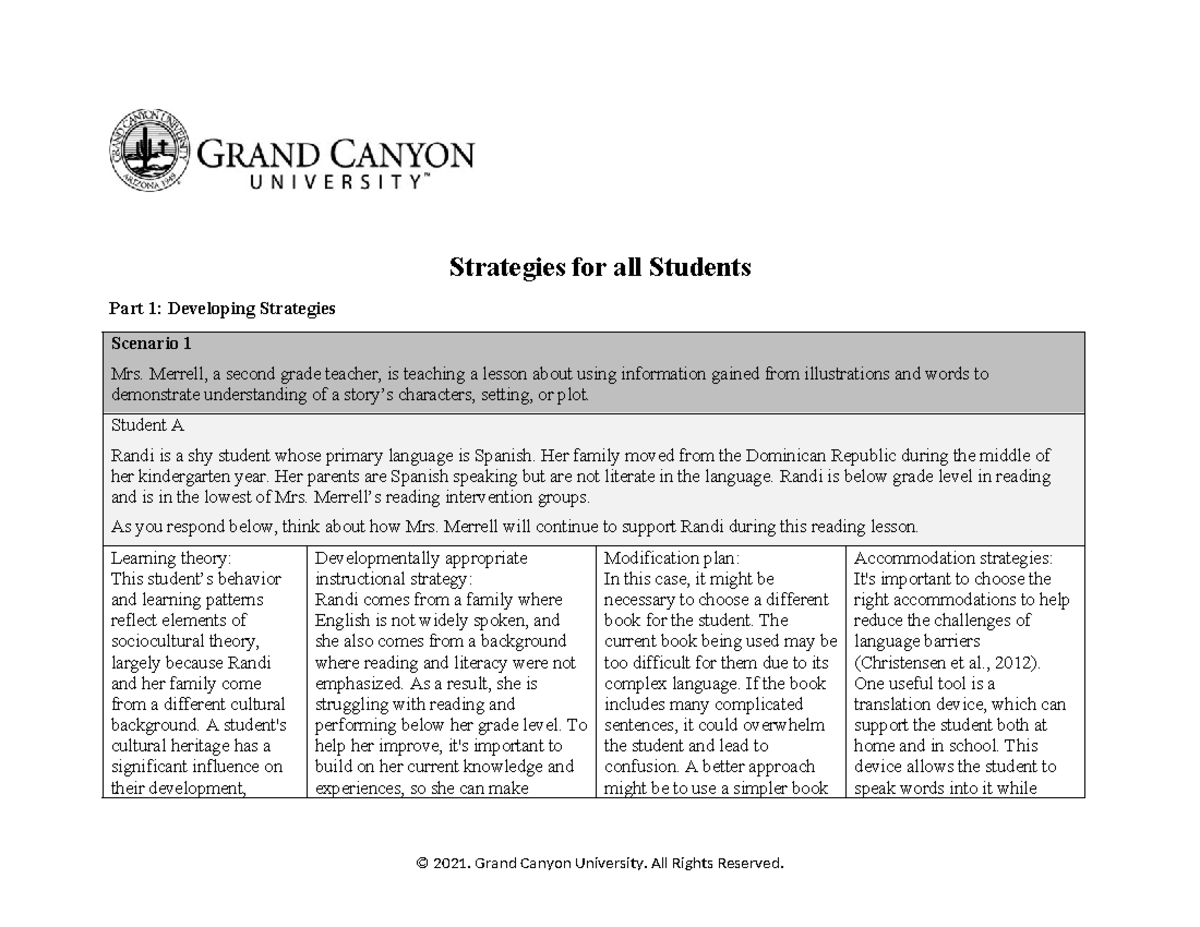 Bench elm - Strategies for all Students Part 1: Developing Strategies ...
