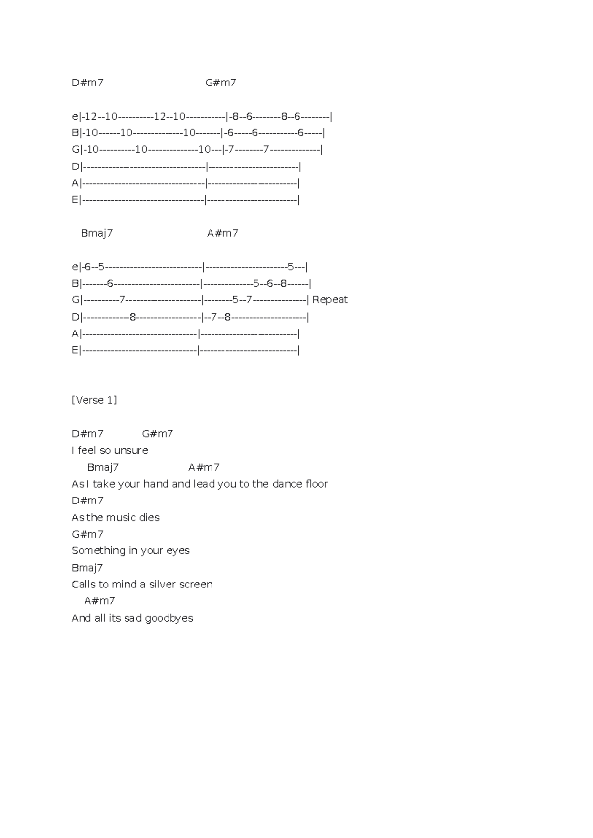 Careless Whisper Chords (D#min) - Complete Lyrics & Analysis - Studocu