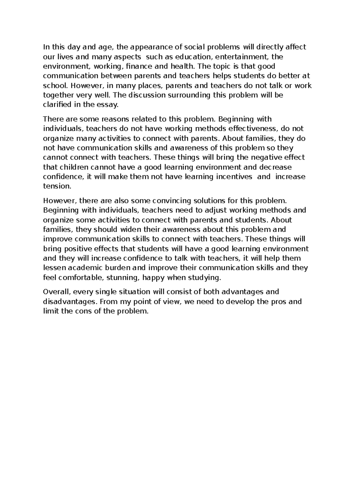 Communication Between Parents and Teachers: A Key to Student Success ...