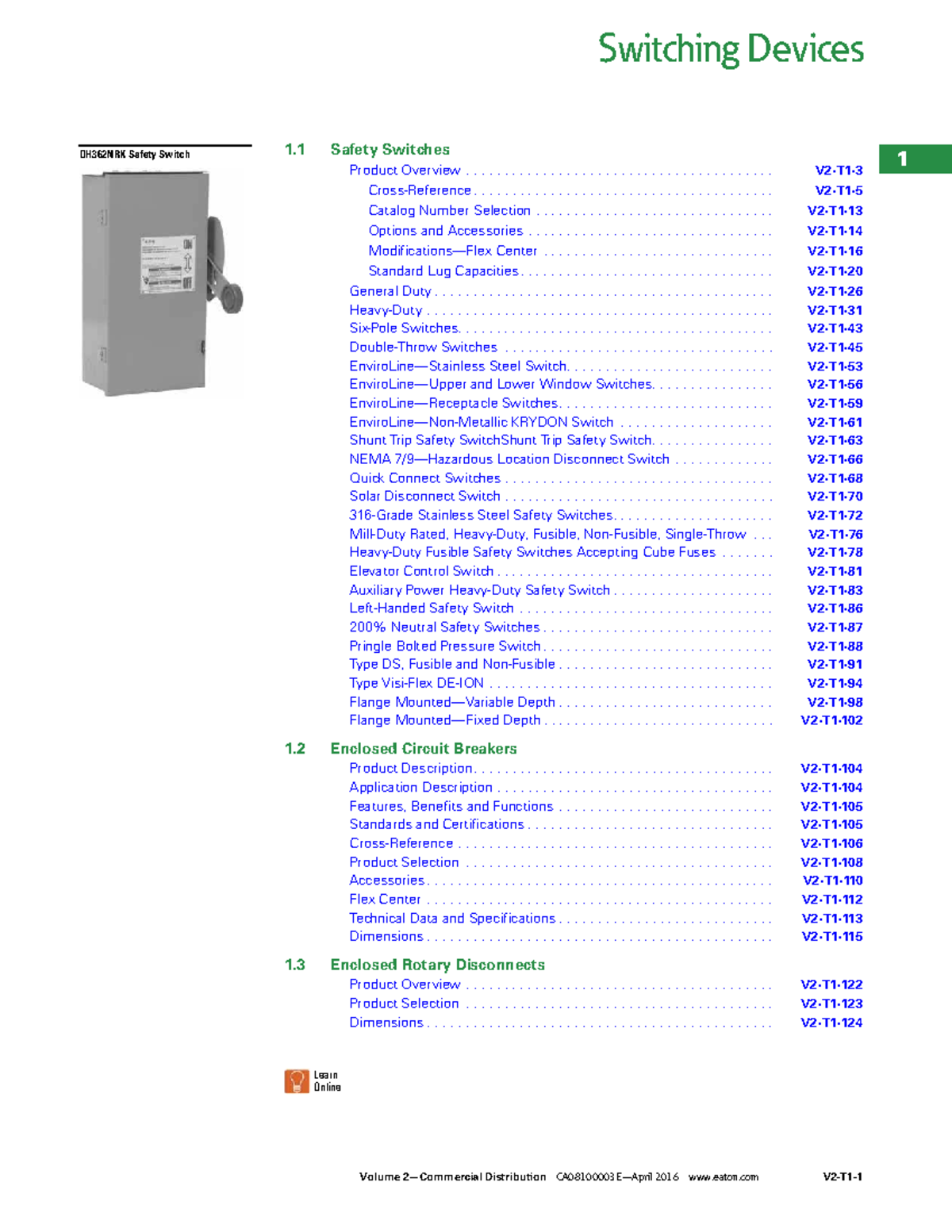 Switching Devices DH362NRK Safety Switch Overview and Catalog - Studocu