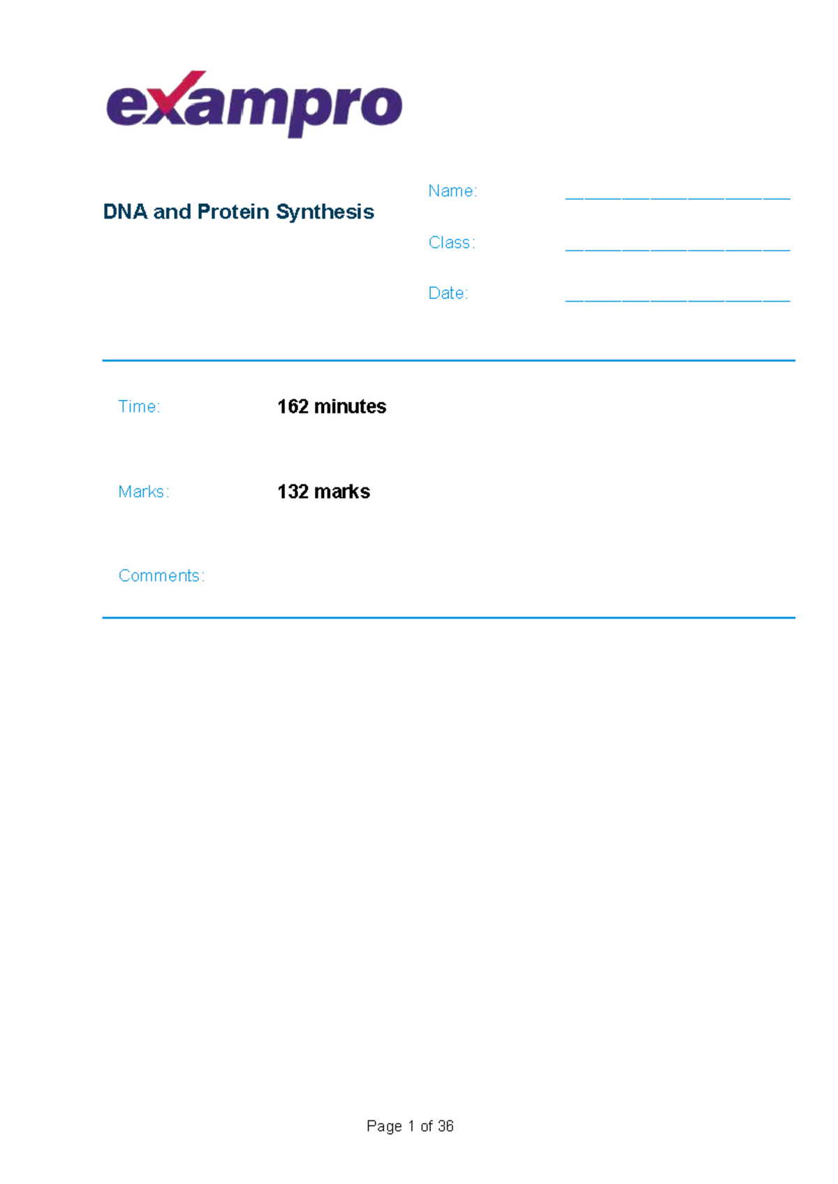 DNA and Protein Synthesis: Comprehensive Study Guide for Biology 101 ...