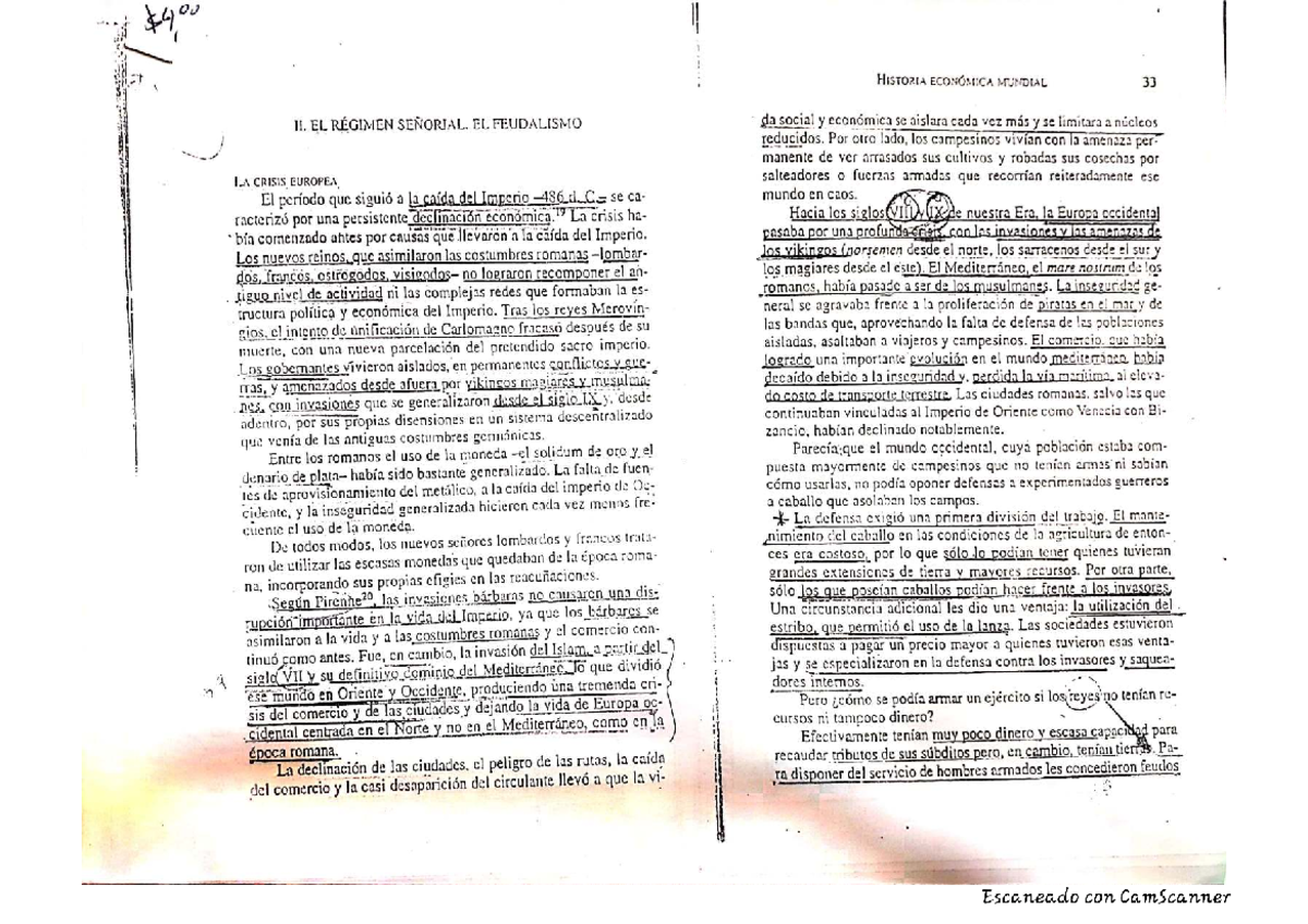 HISTORIA ECONÓMICA MUNDIAL 33 II: Análisis del Régimen Señoríal y el ...