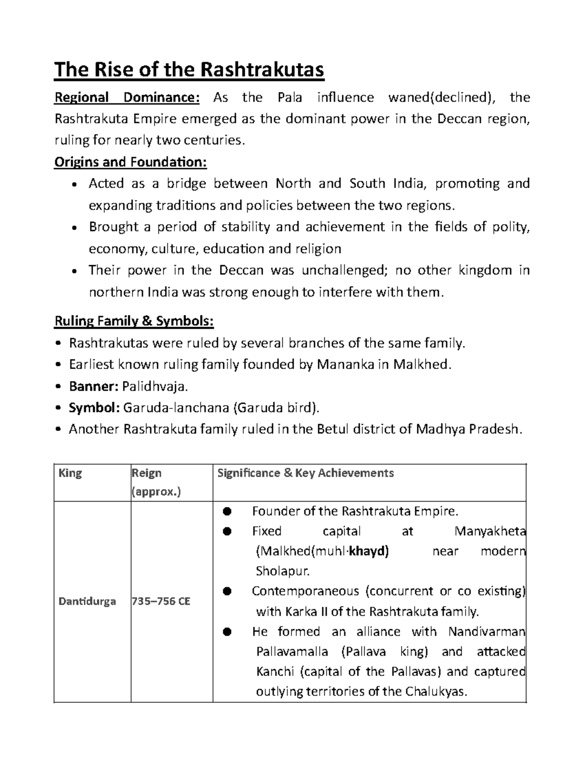 Chapter 1: The Rashtrakutas and Their Enduring Influence (Part 3) - Studocu