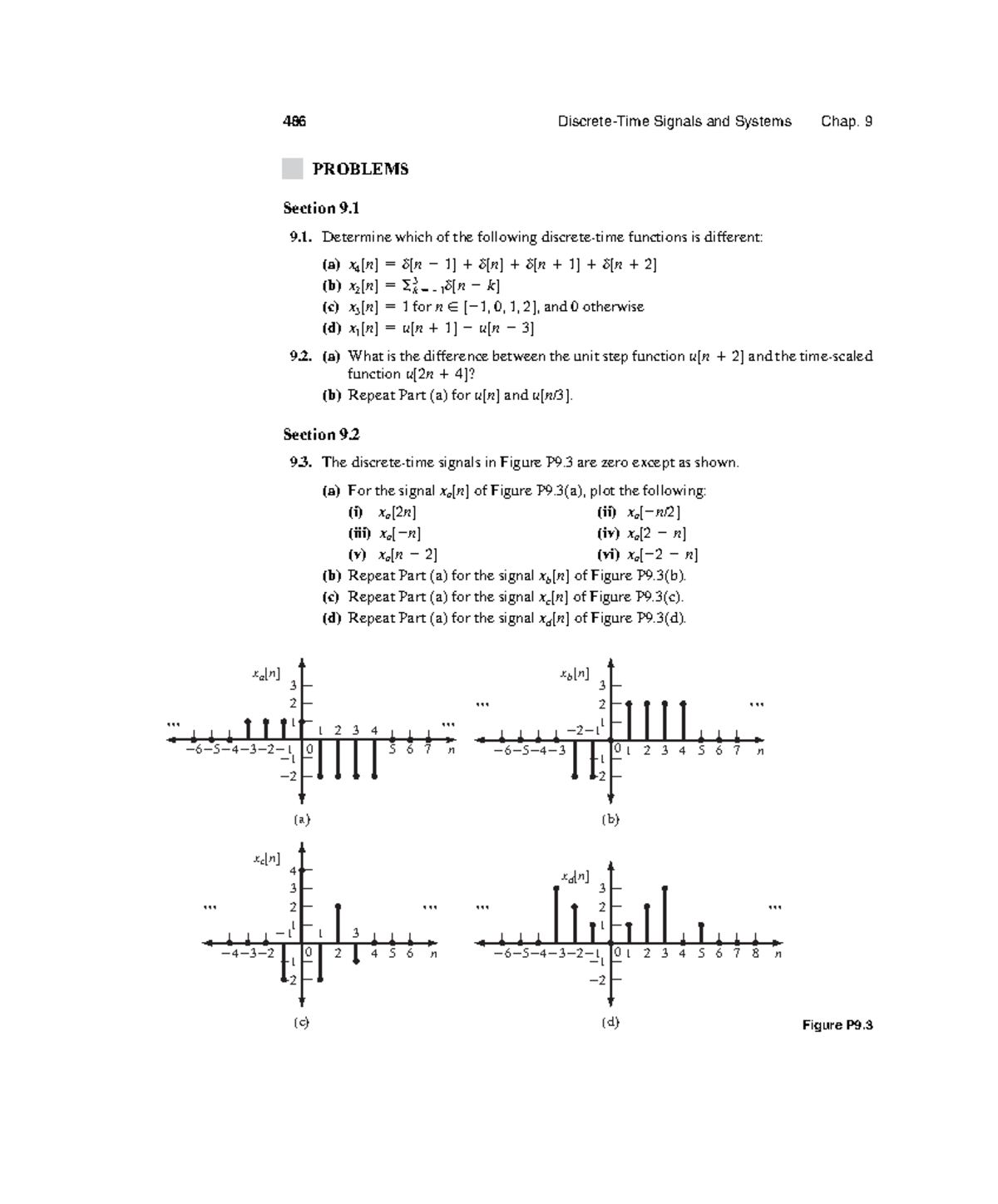 Signals and Systems - Problems from Chapter 9 (486) - Studocu