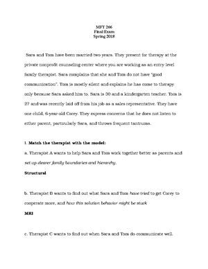 Mft model charts - Major Marriage and Family Therapy Models Developed ...