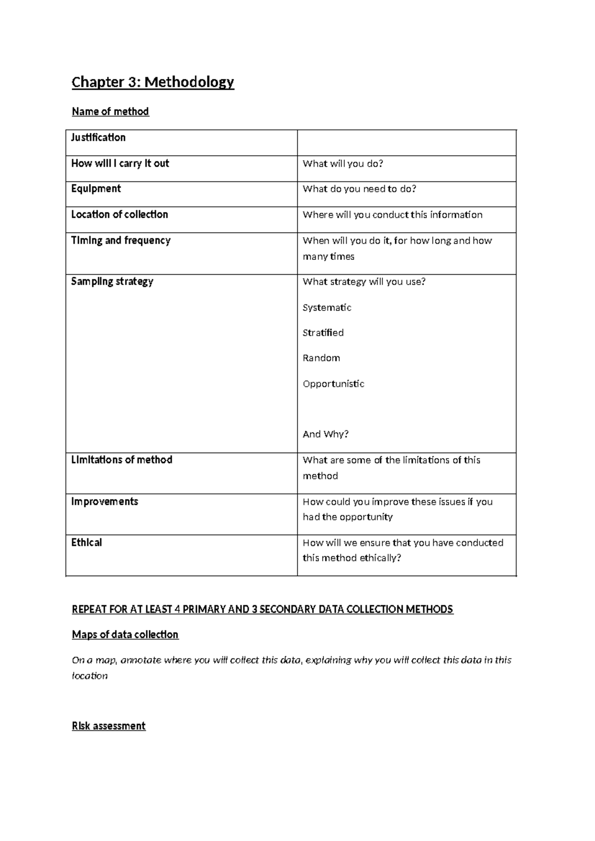 Chapter 3 Methodology - For Nea Use: Methods & Considerations - Studocu
