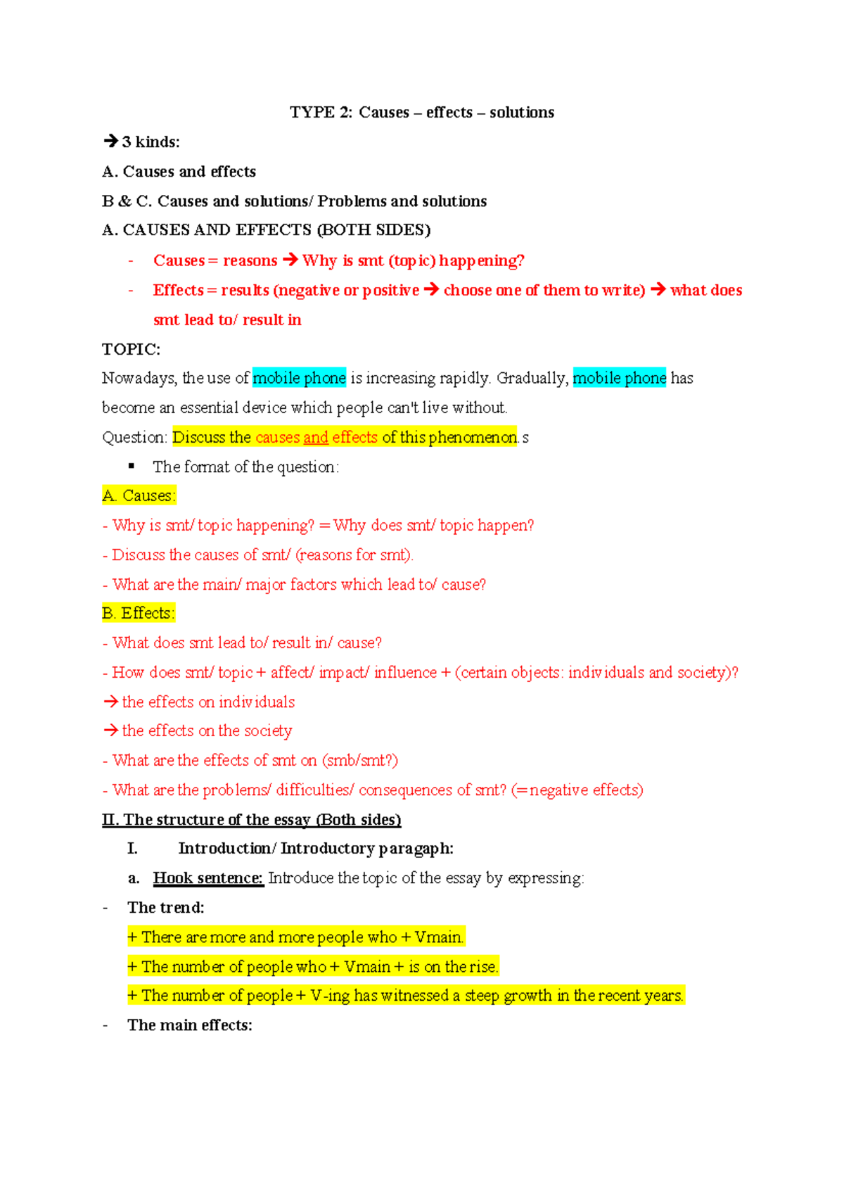 Causes and Effects of Mobile Phone Usage: An Essay (CO1) - Studocu