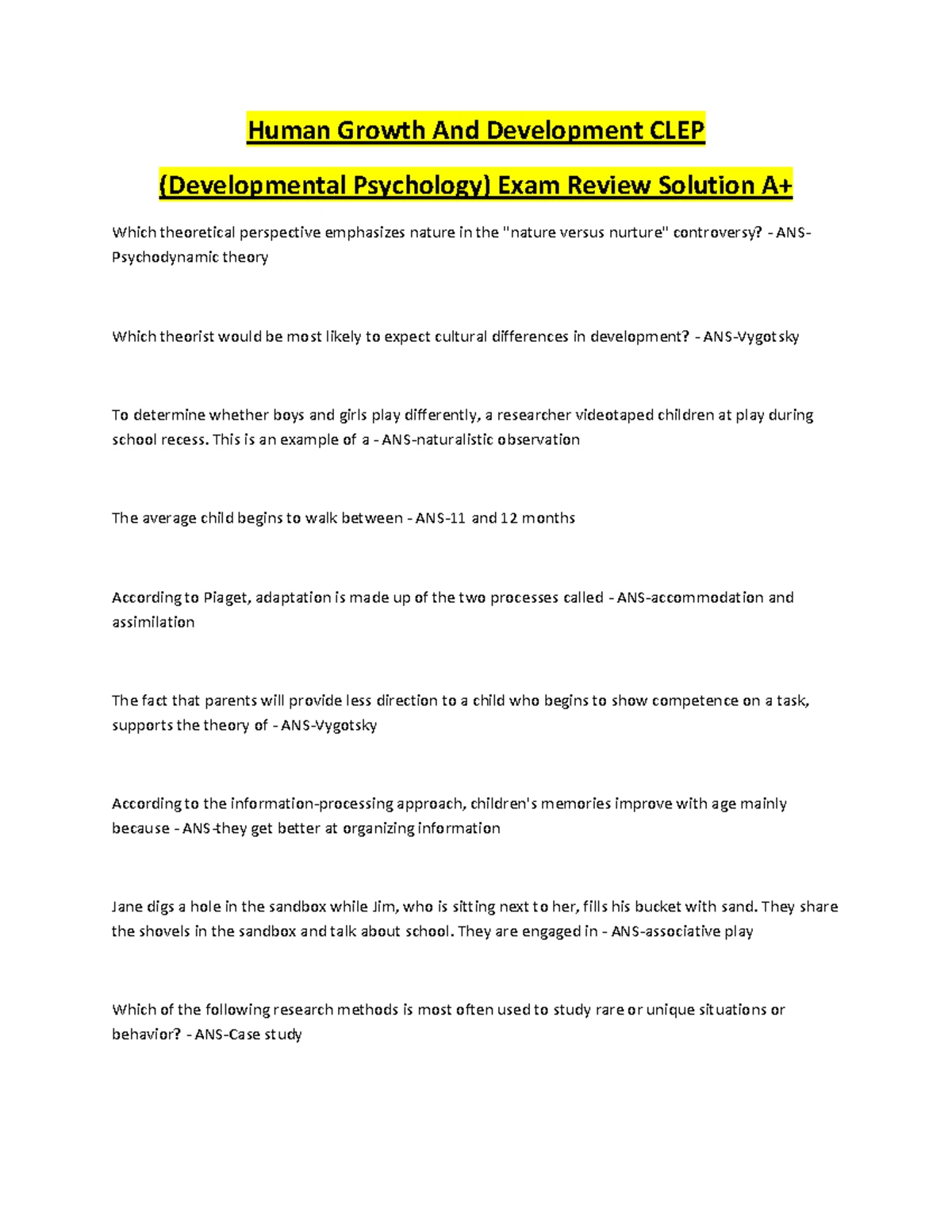 ISSA Corrective Exercise Final Exam Q&A Guide for Study - Studocu