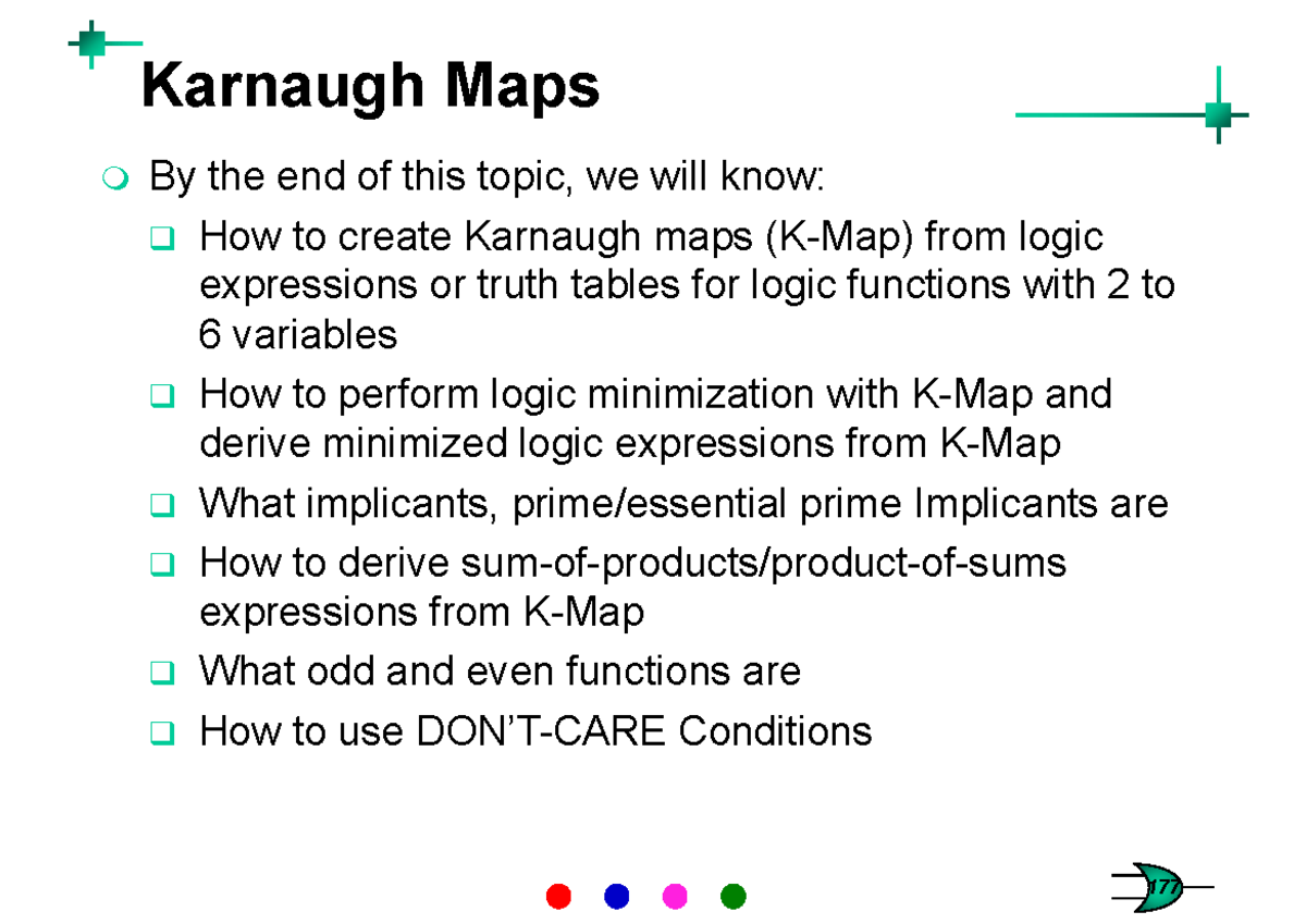 EE2104 Summary: Week 5 Lecture on Karnaugh Maps and Logic Functions ...