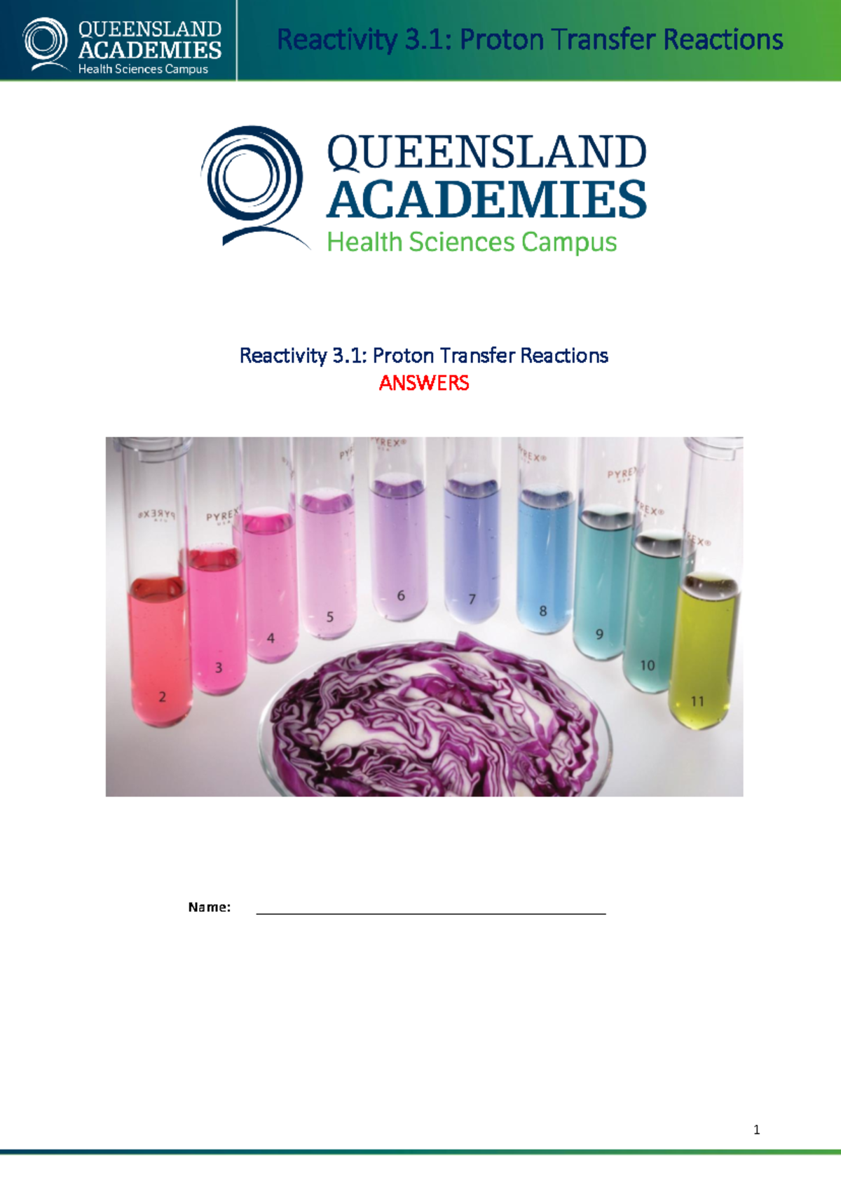 AB pdf - booklet - Reactivity 3: Proton Transfer Reactions ANSWERS Name ...