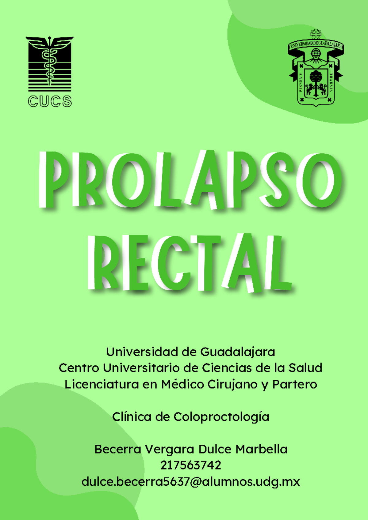 Prolapso rectal - Universidad de Guadalajara Centro Universitario de ...