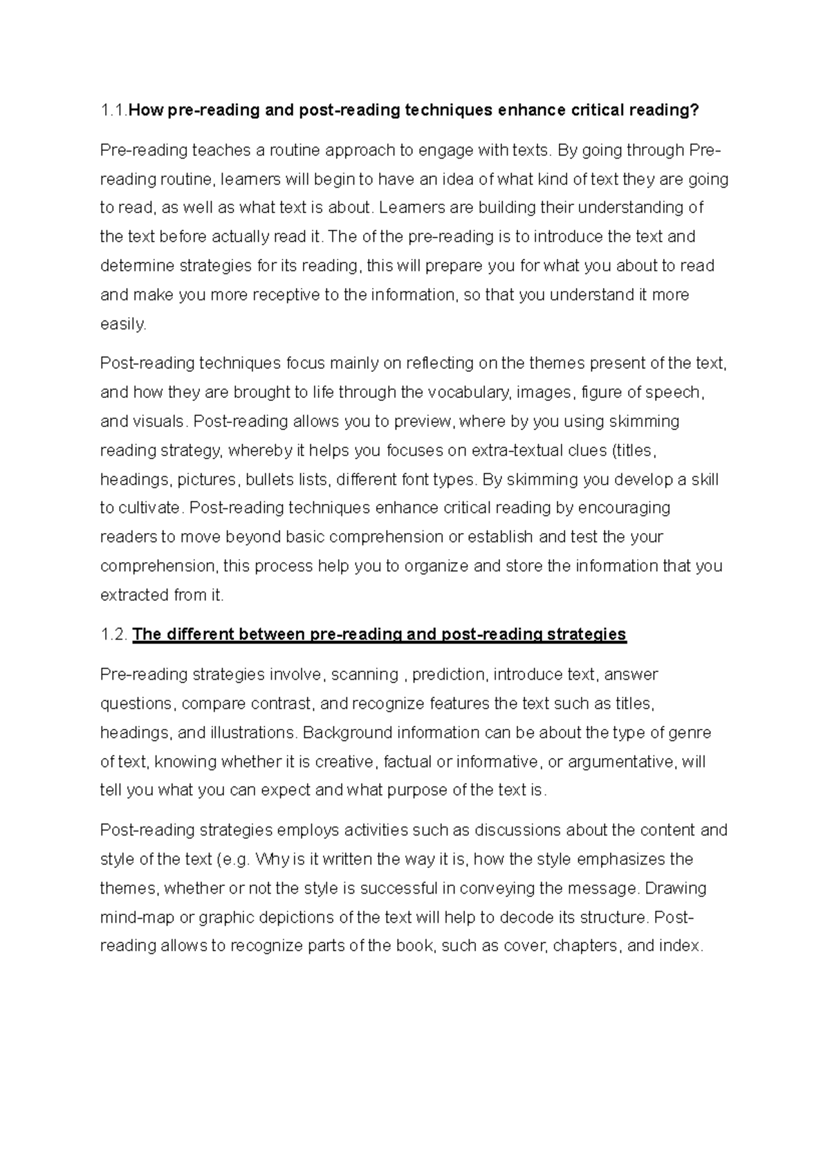 Eng2611 - Assignment 1: Enhancing Critical Reading Techniques and ...