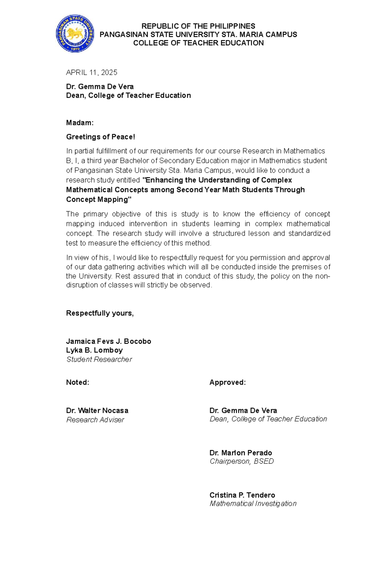 Research proposal for complex mathematical concepts - Research in ...