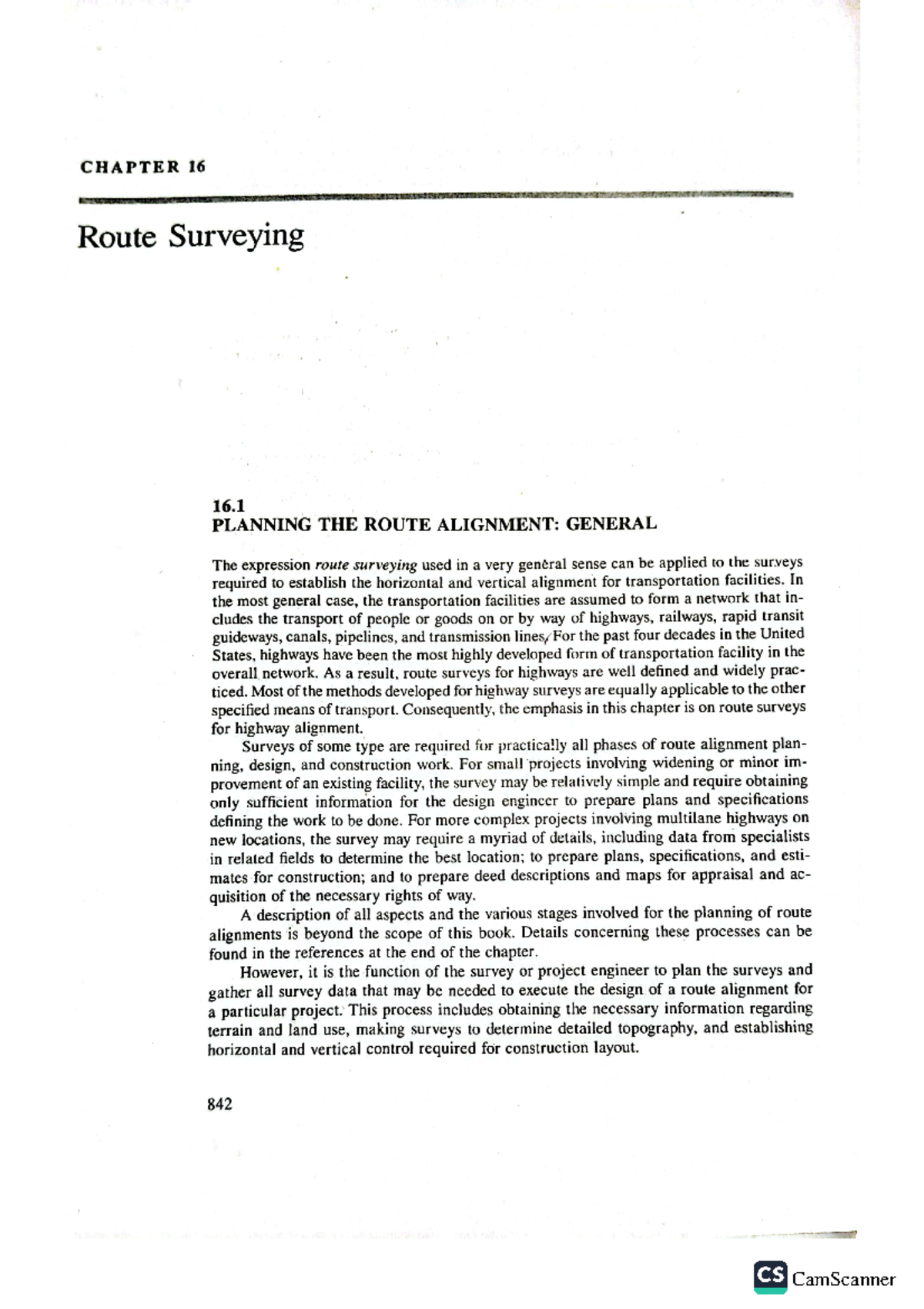 CHAPTER 16: Detailed Route Surveying Techniques in Civil Engineering ...