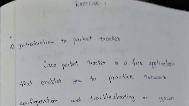 Practical Exercise on Networking Concepts and Cisco Packet Tracer - Studocu